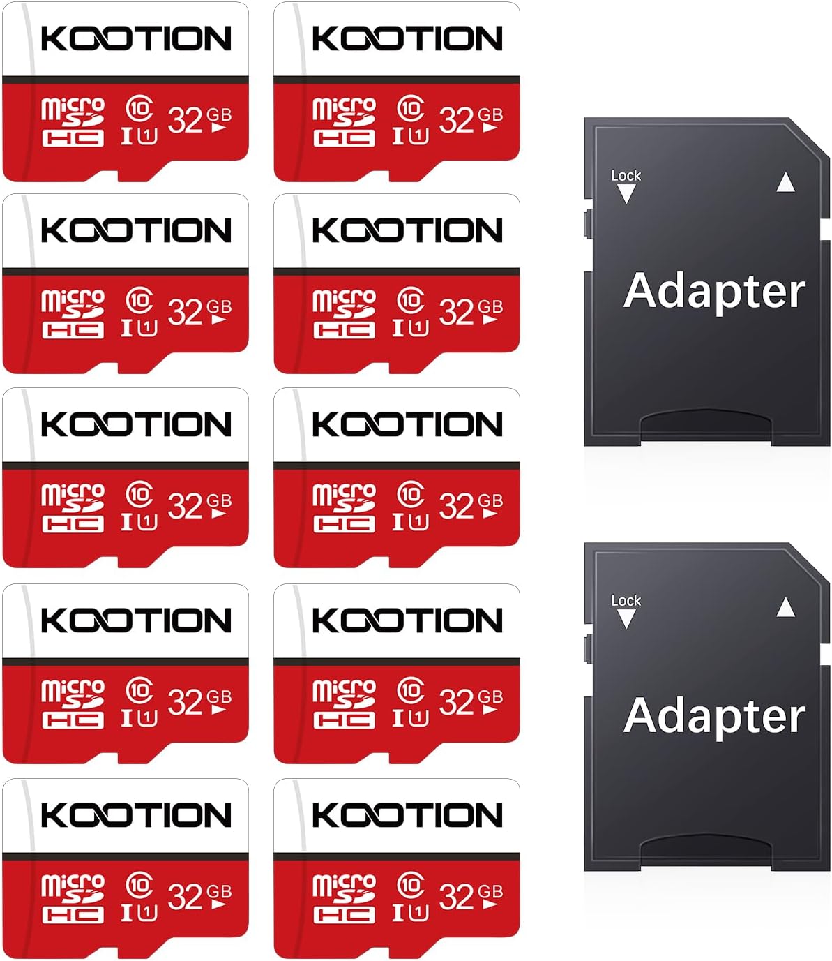 Amazon.com: KOOTION 32GB Micro SD Cards 10-Pack, UHS-1 TF Flash Memory ...