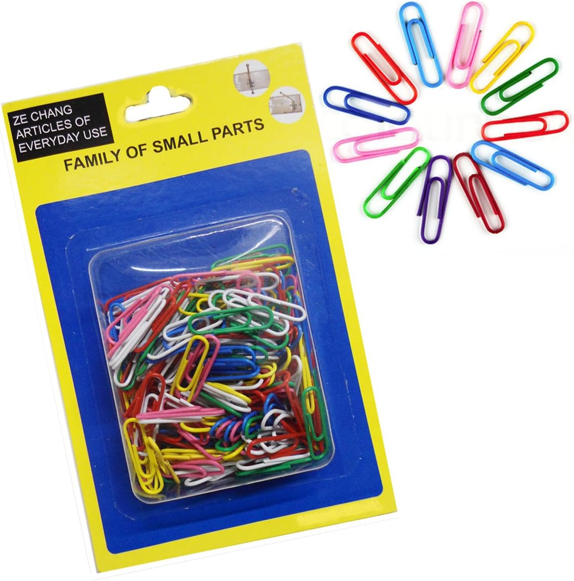 Amazon.com: 175 x Coloured Paper Clips 30mm Medium File Clips Office ...