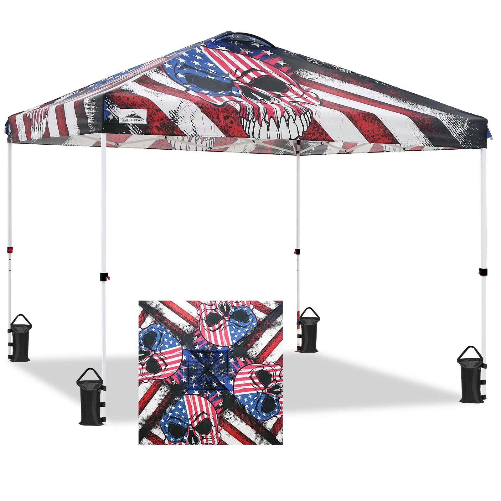 Amazon.com : EAGLE PEAK Pop Up Canopy Tent with Wheeled Carry Bag, 8 ...