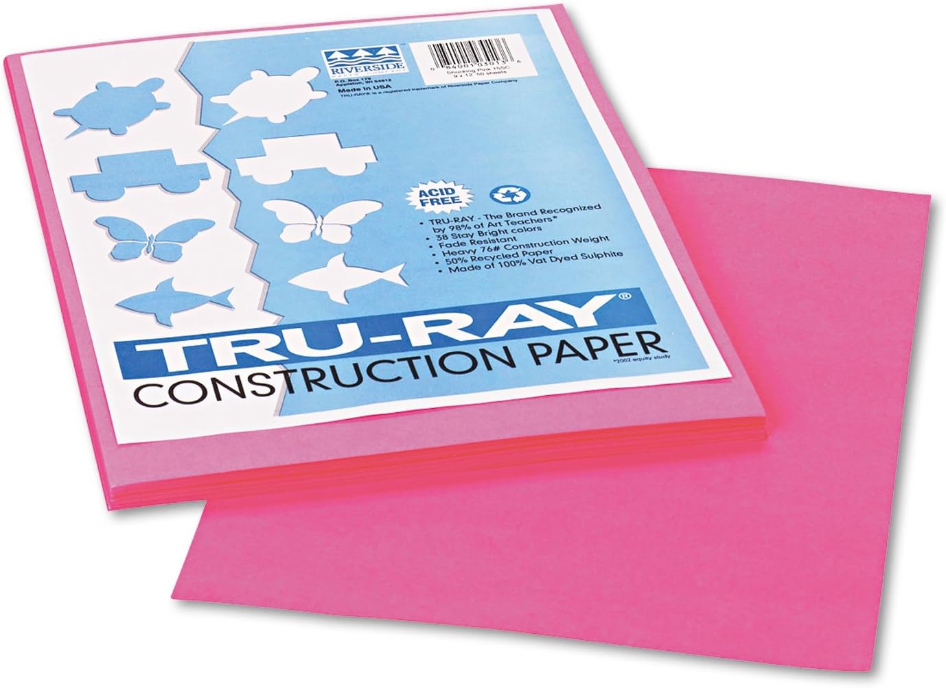 Amazon.com: Tru-Ray Construction Paper, Shocking Pink, 12" x 18", 50 ...