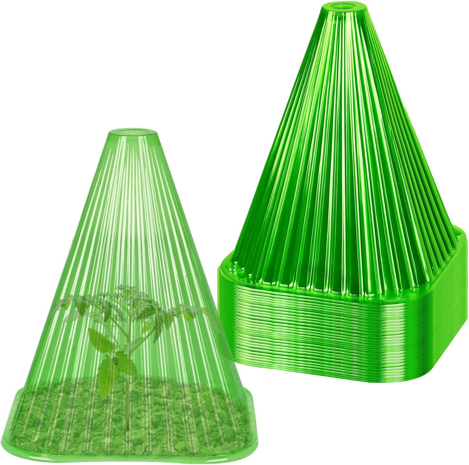 Amazon.com : 30 Pack Garden Cloche Plant Dome Cover,Thickened PVC ...