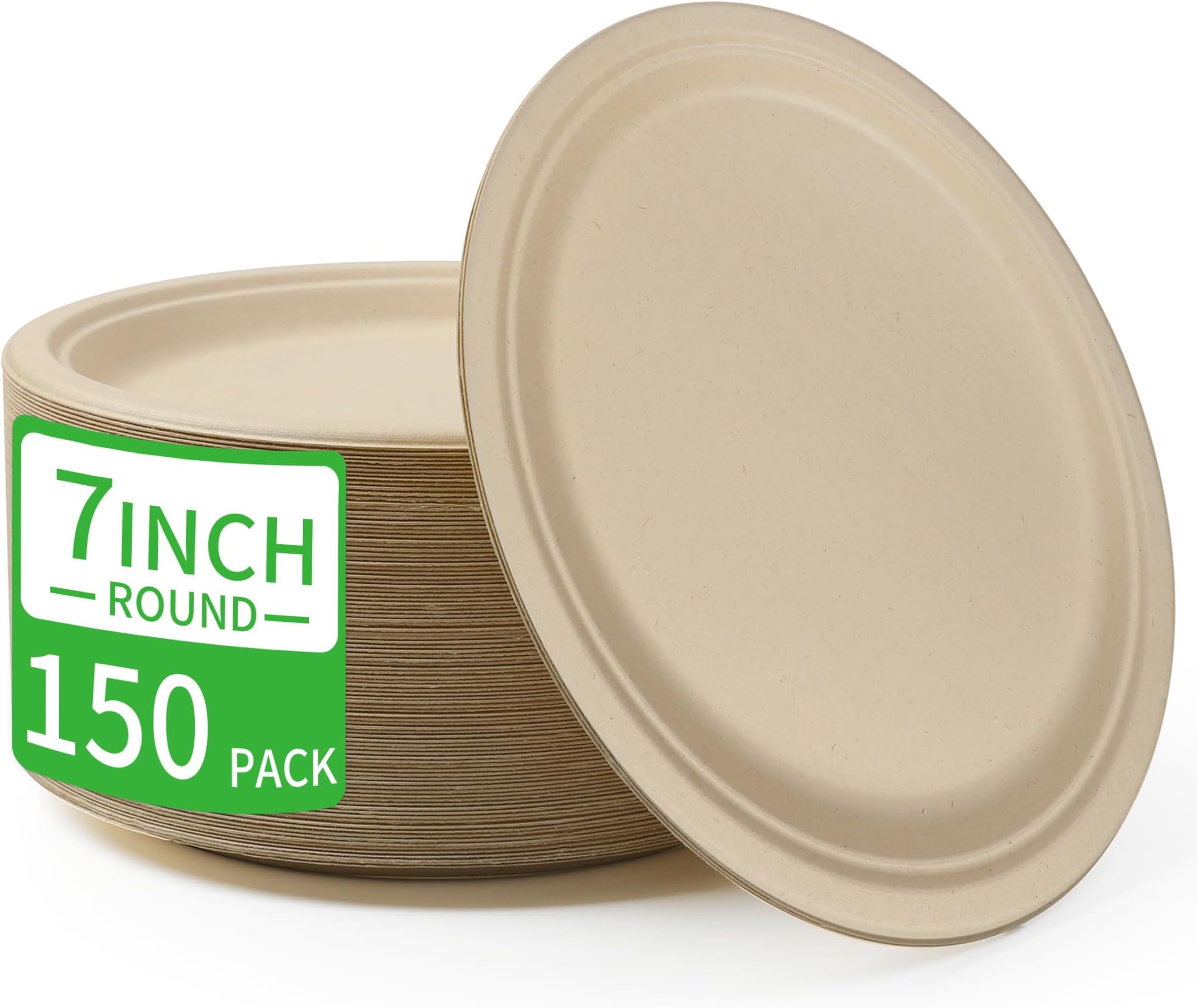 Amazon.com: FRUTLE Paper Plates 7 Inch Heavy Duty - Disposable Paper ...