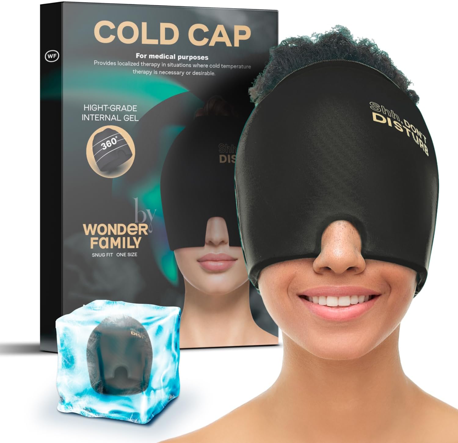 Amazon.com: Soothefy Migraine Relief Cap - Built-in Slide-Up Eye Mask ...