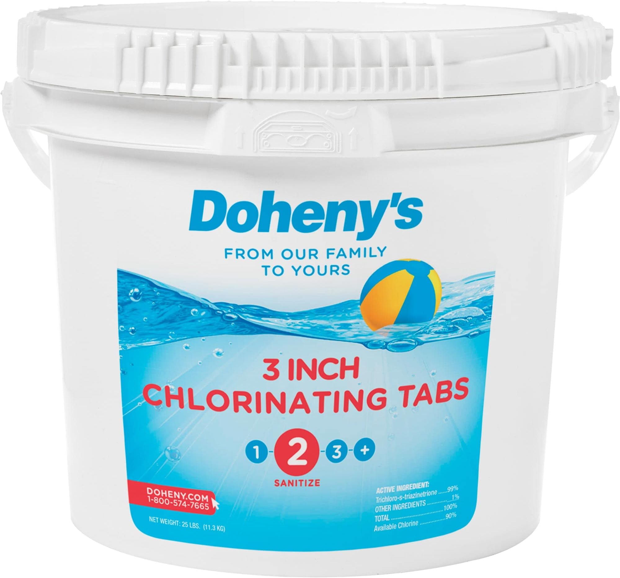 Amazon.com : Doheny's 3 Inch Swimming Pool Chlorine Tablets | Pro-Grade ...