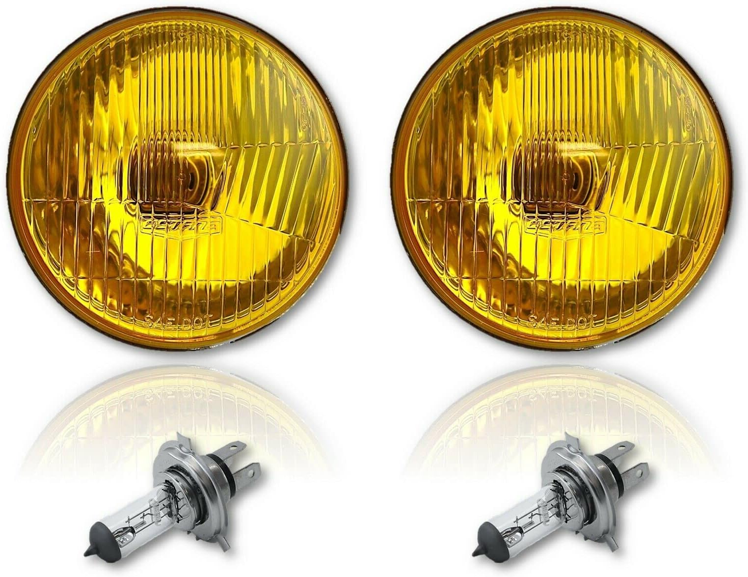 Amazon.com: Octane Lighting 5 3/4 Inch Halogen Stock Amber Yellow Glass ...