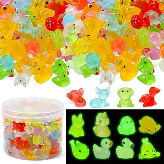 Amazon.com: 120 Pack Mini Resin Animals, Tiny Resin Animals Variety ...
