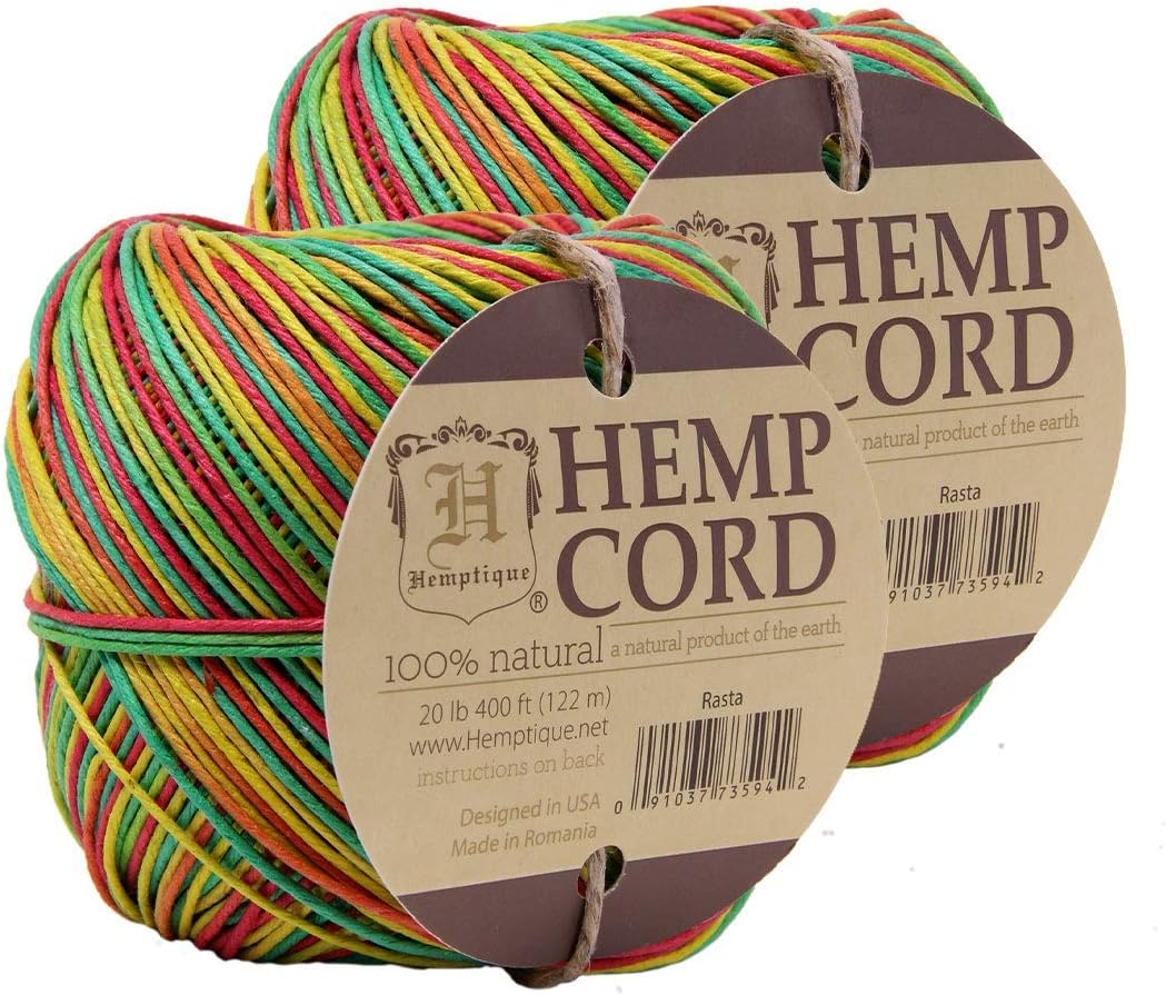 Amazon.com: Hemptique 100% Hemp Cord Ball - 122 Meter Hemp String - 1 ...