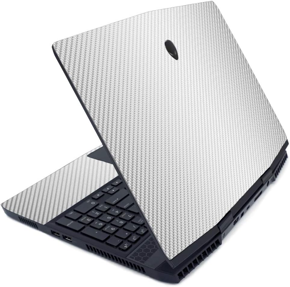 Amazon.com: MightySkins Skin for Alienware M15 (2019) - White Carbon ...