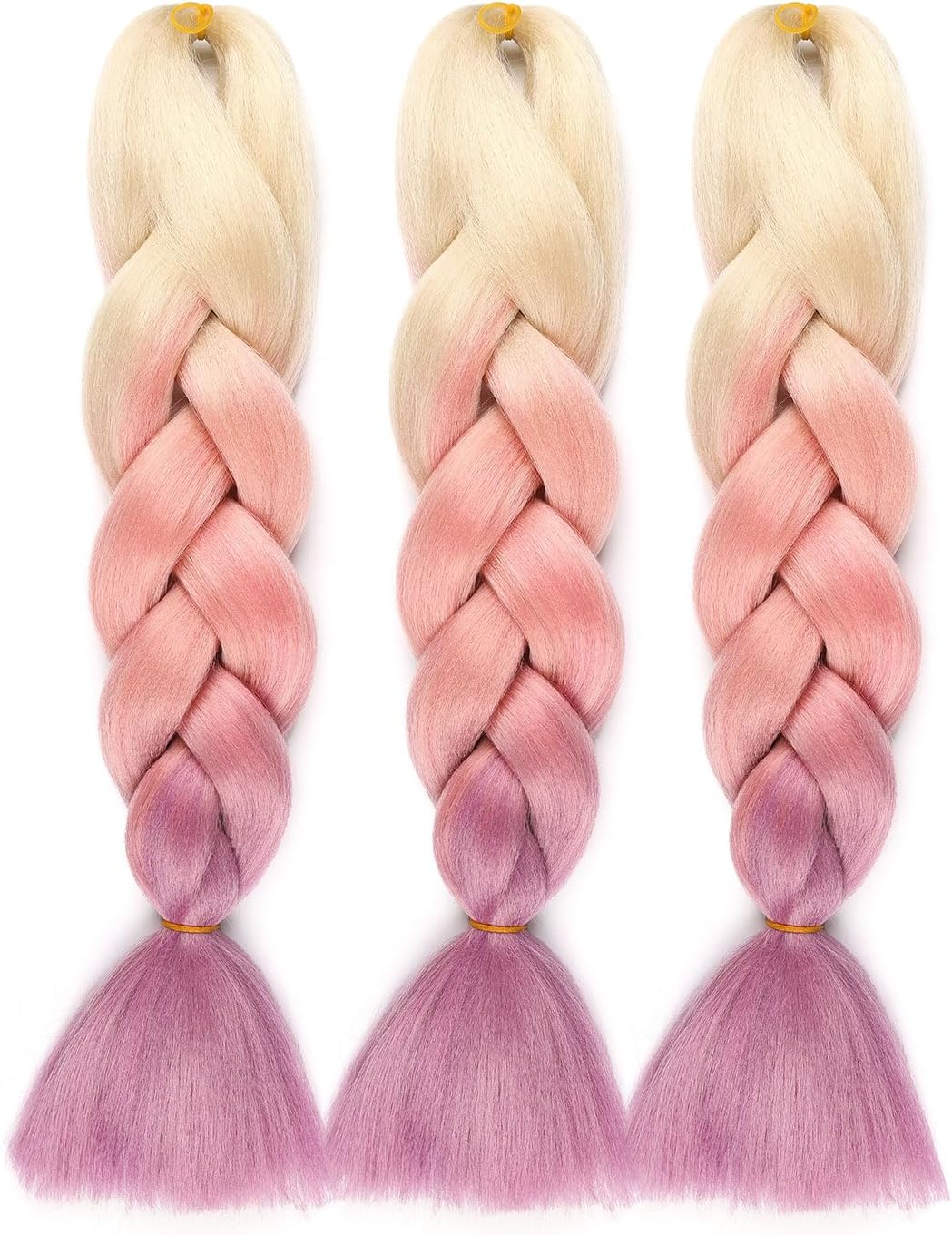 Amazon.com : Blonde Pink Purple Braiding Hair Extensions Ombre Braiding ...