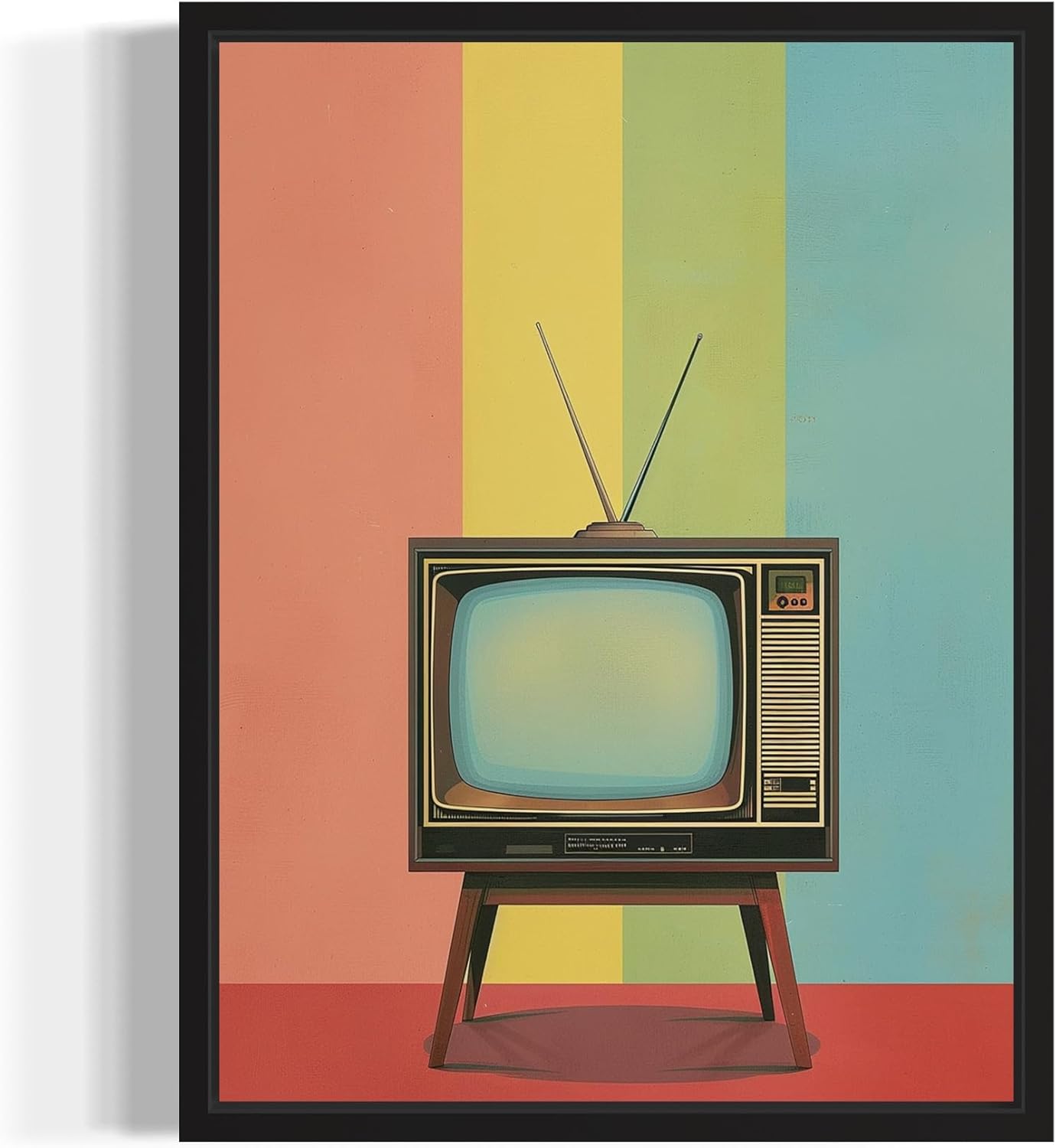 Amazon.com: Television Set Pop Art Poster Print, Vintage Retro Wall Art ...