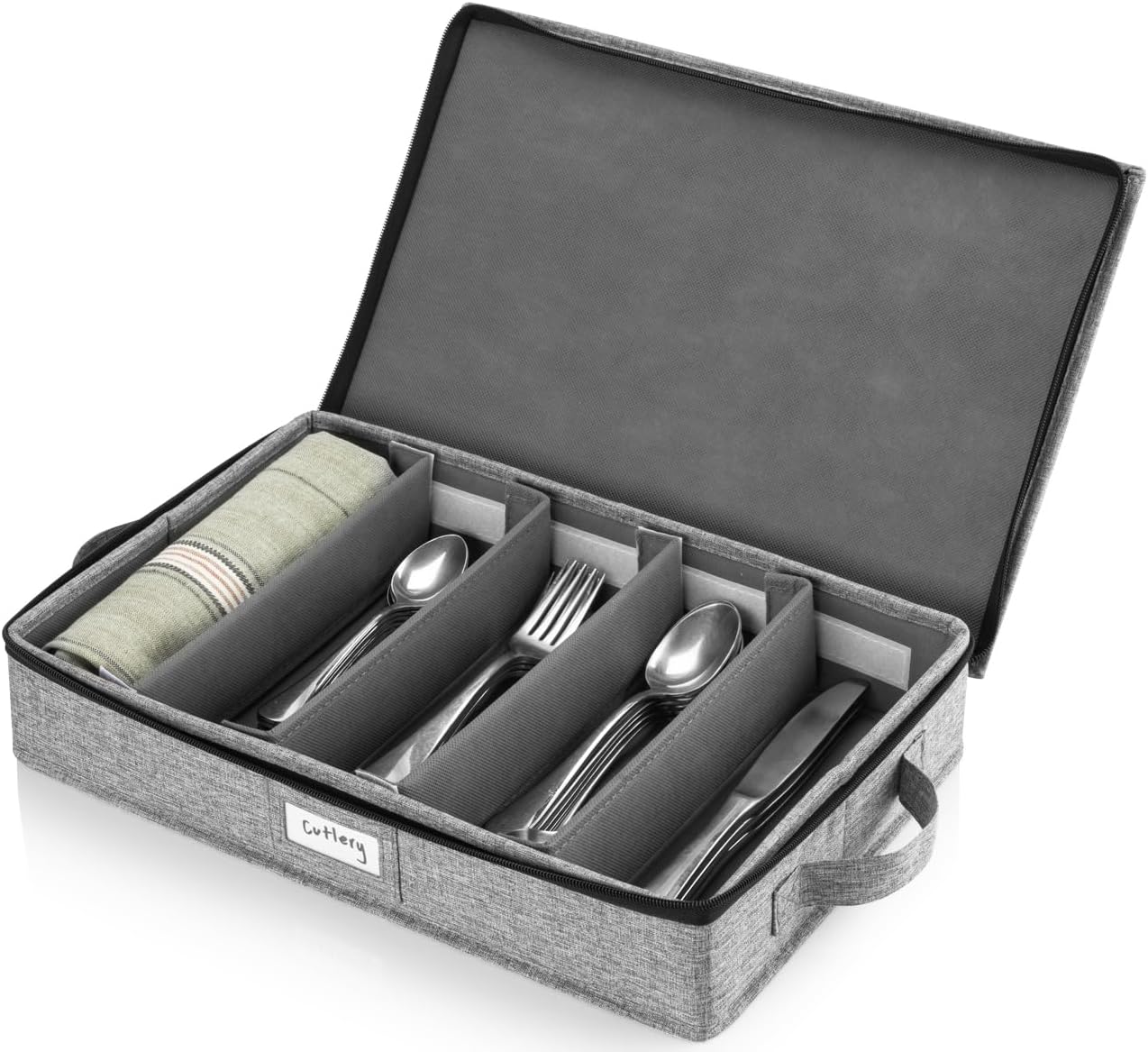 Amazon.com: Sorbus Flatware & Utensil Storage - Gray Fabric Chest Box ...