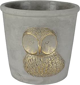 Amazon.com: HomArt Cement Owl Cachepot, 6.50-inch Height, Home Decor ...