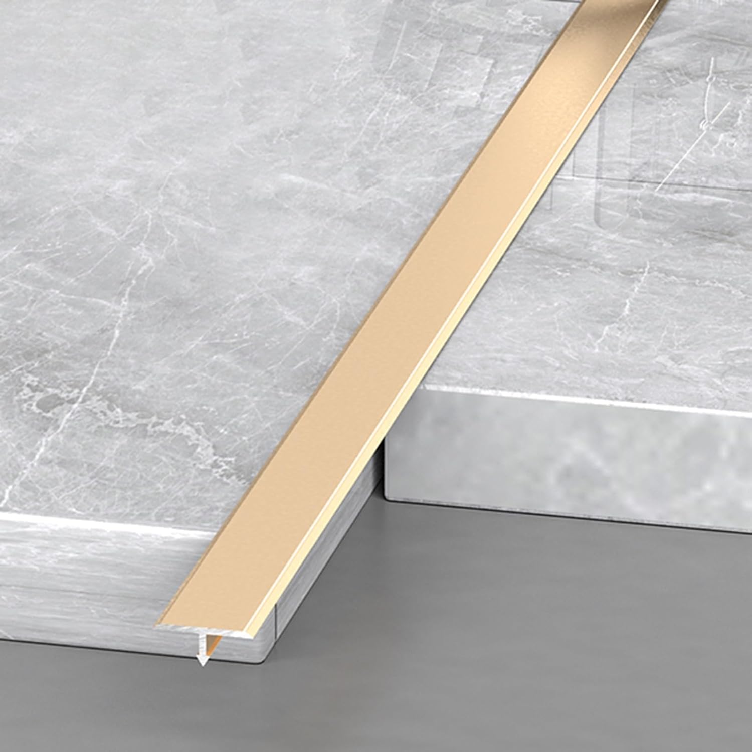 Amazon.com: ZAQYCM Gold T Molding Floor Transition Strip, Aluminum ...
