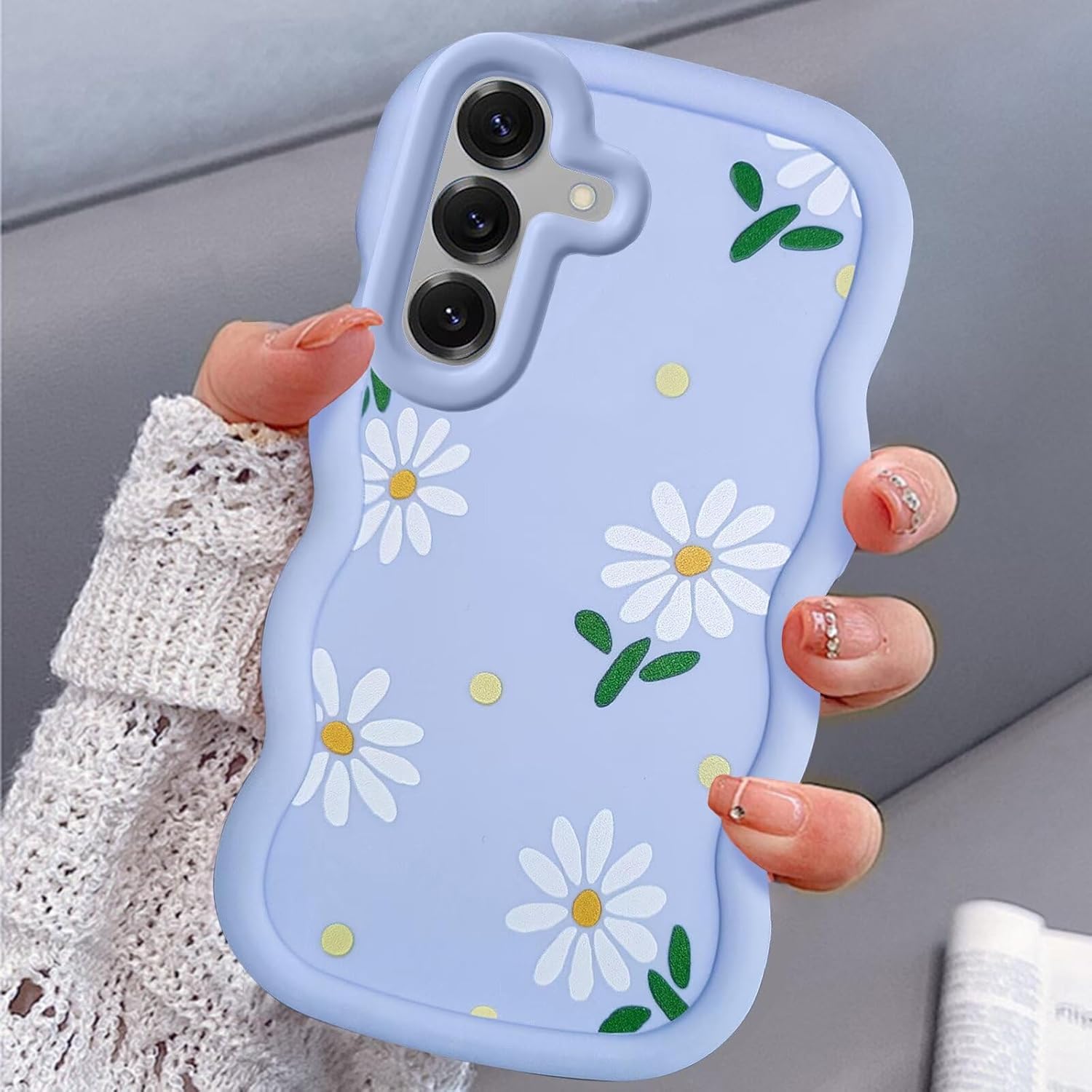 BEENTRYS Motif Fleur Coque pour Samsung Galaxy A15 5G / 4G Coque,Wave ...