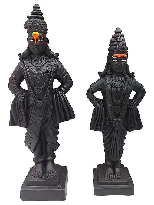 Buy Marble Vitthal Rukmani Ki Murti Home Decorative Showpiece Vitthal ...