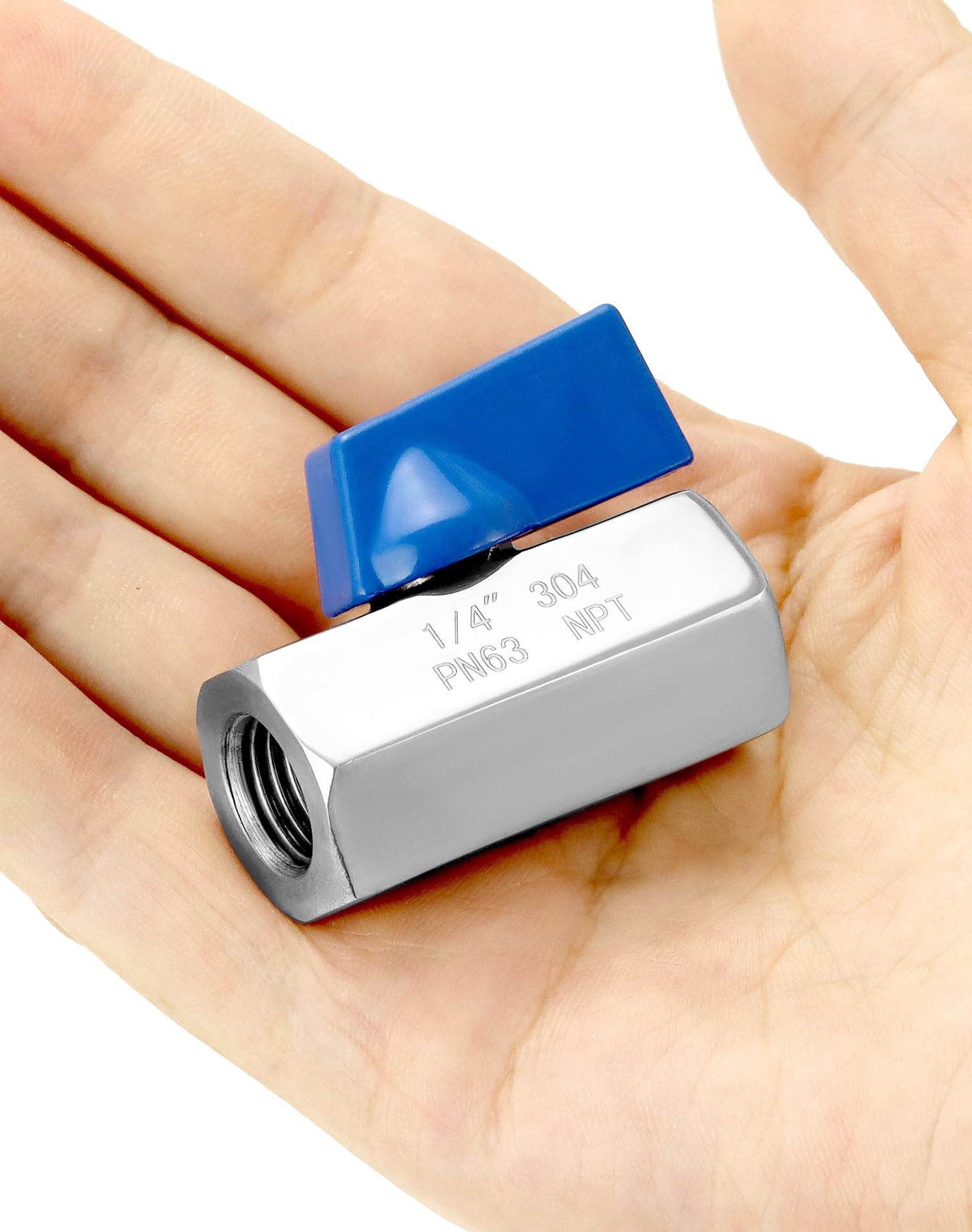Snapklik.com : Mini Ball Valve, 4 Pack 1/4" NPT Thread Female And ...