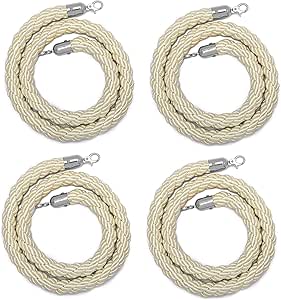 Amazon.com: sxlrhspmy Glass Door Hinges, Ropes 4 Pack Barrier Stanchion ...