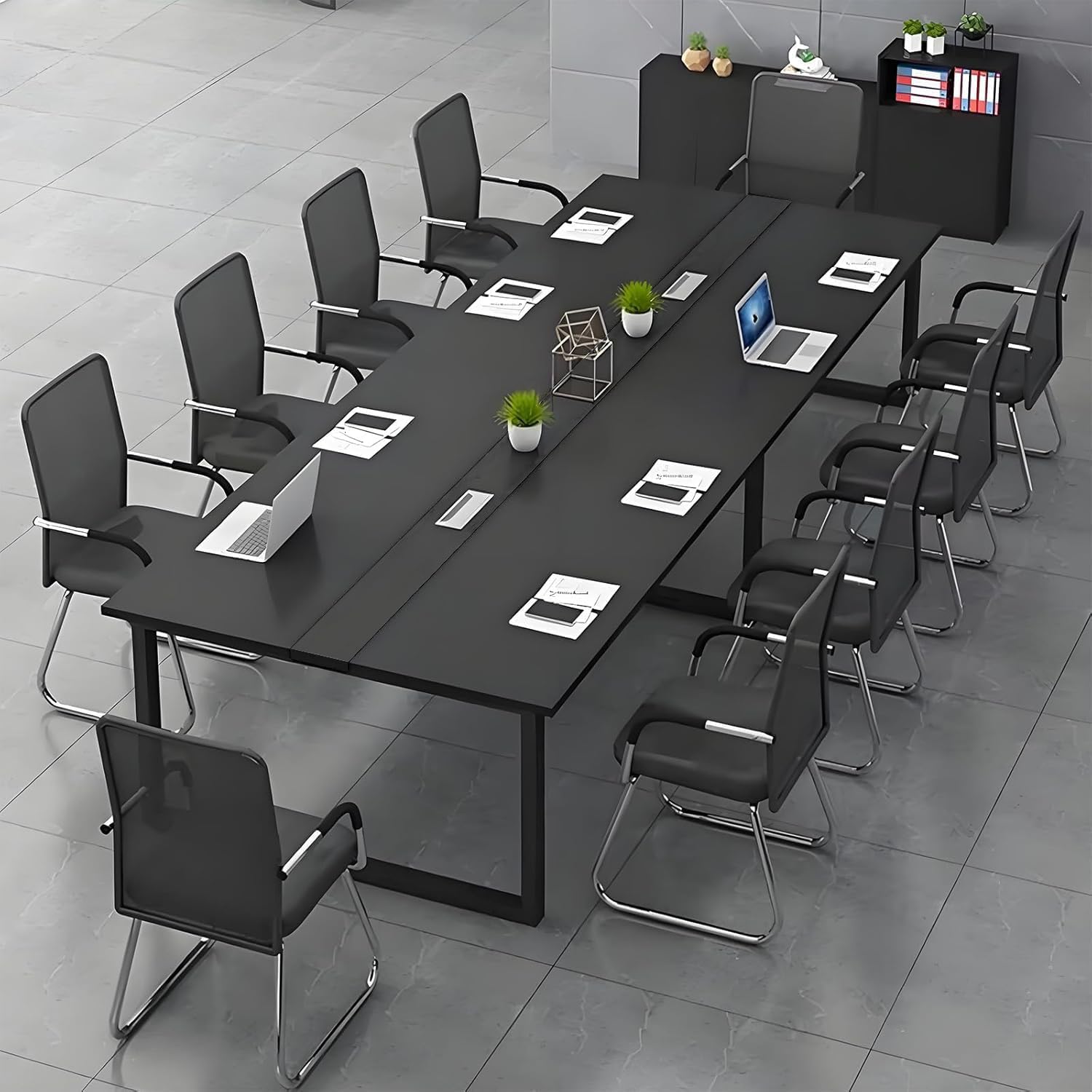 Tazyee Large Conference Table for Office & Meeting Room – Long ...