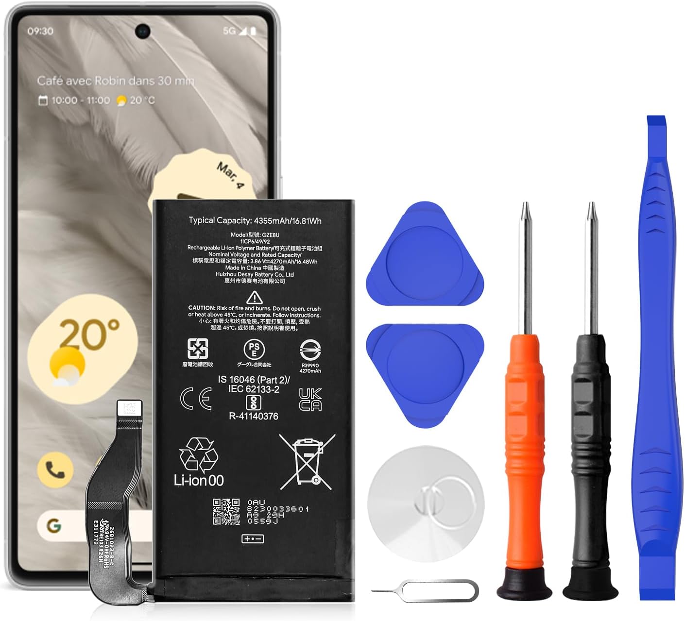 Amazon.com: TQTHL Pixel 7 Battery Replacement Kits (New Upgraded ...