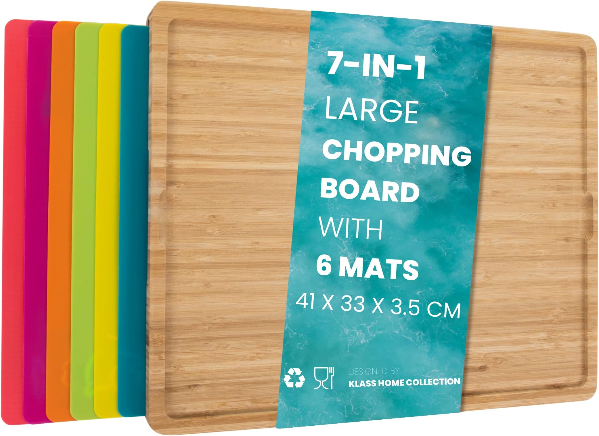 Chef Aid Large White Poly Chopping Board, multipurpose anti-slip ...