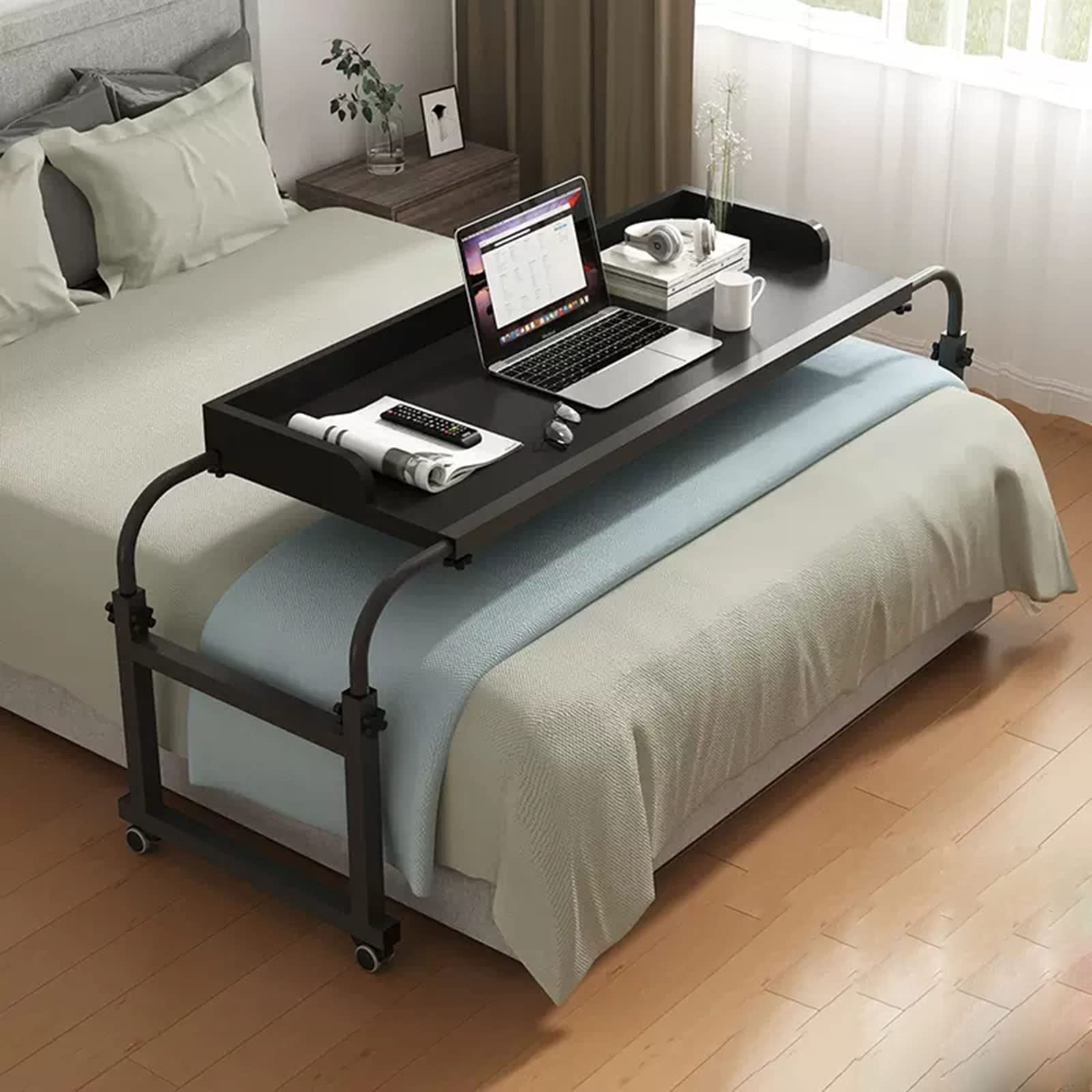 Amazon.com: Extendable Rolling Overbed Table, Height & Length ...