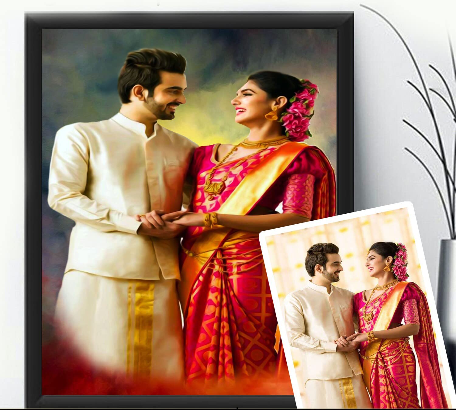 Customized Digital Painting Photo Frame | Digital Oil Painting frame ...