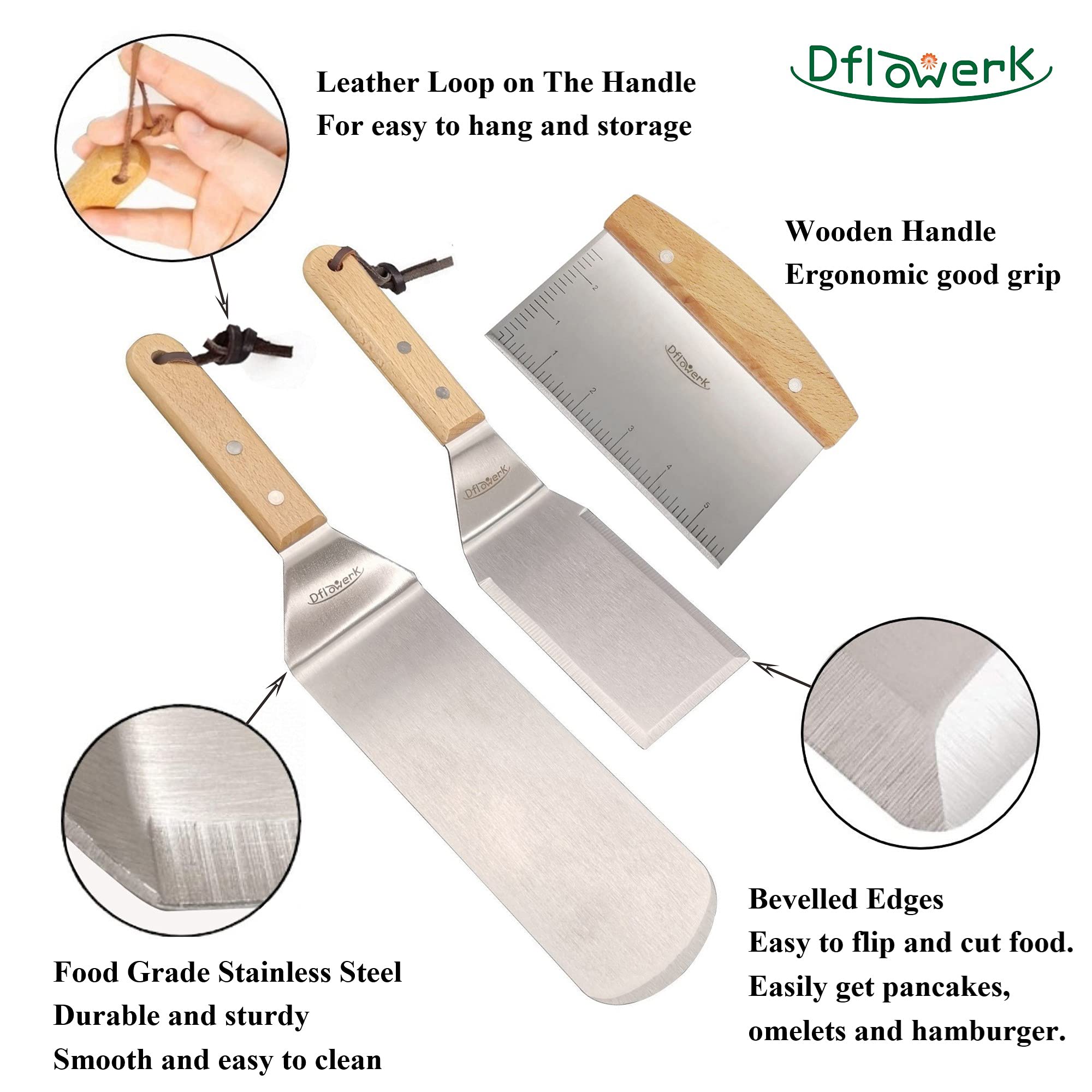 Snapklik.com : Professional Metal Spatula Set Stainless Steel Spatulas ...