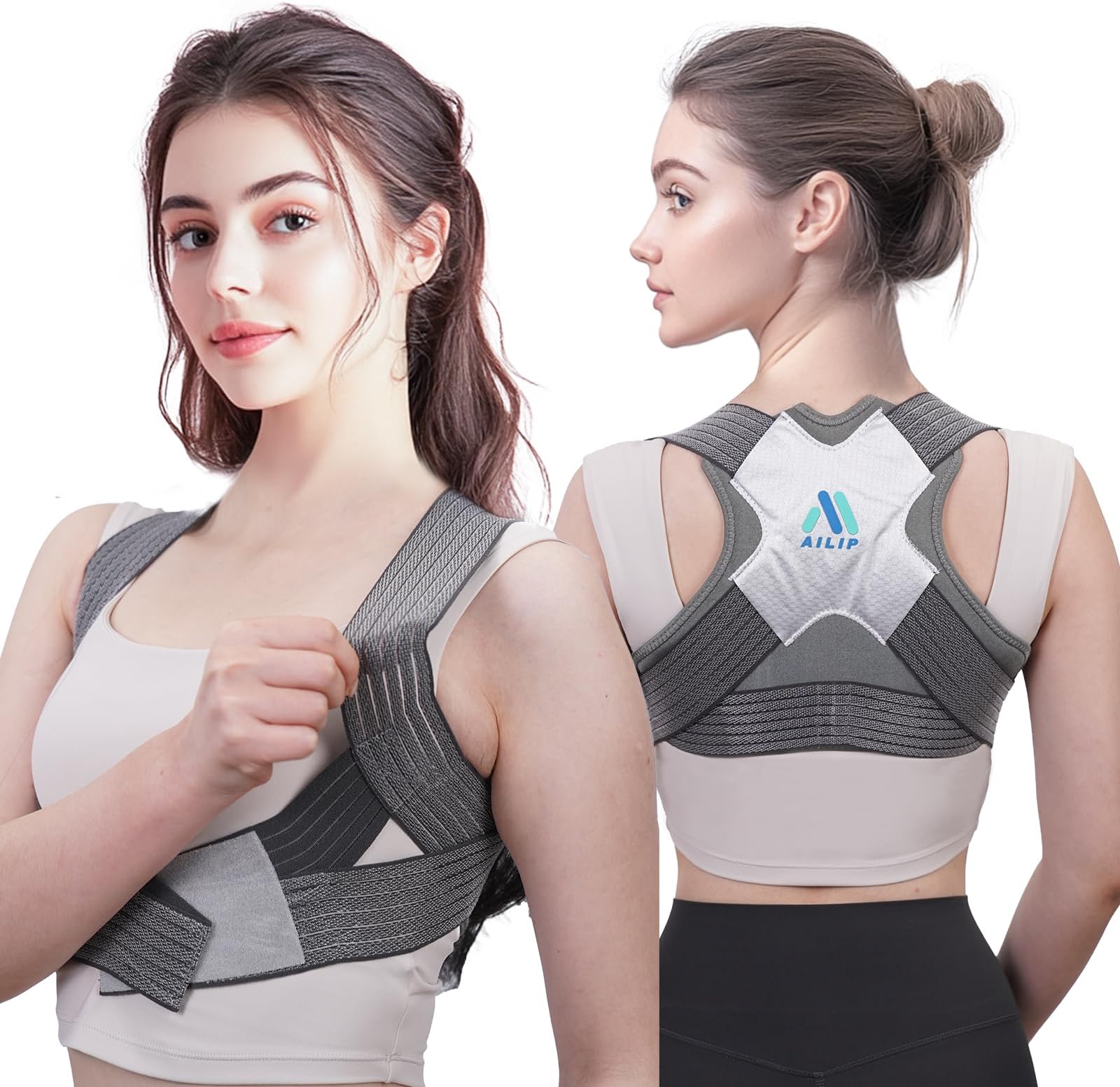 Amazon.com: Posture Corrector for Women, Adjustable Upper Back Strap ...