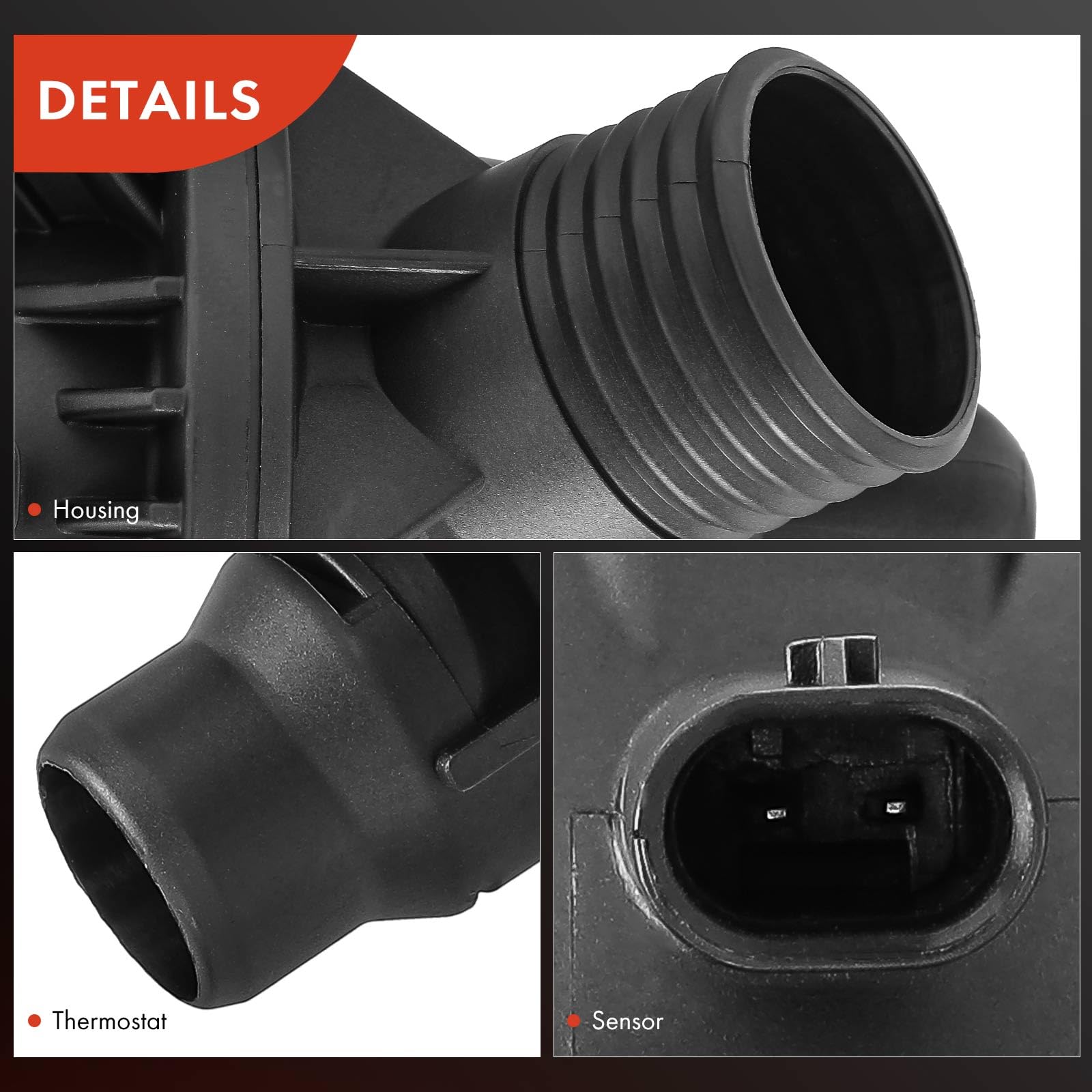 A-Premium Engine Coolant Thermostat Housing Assembly Compatible with ...