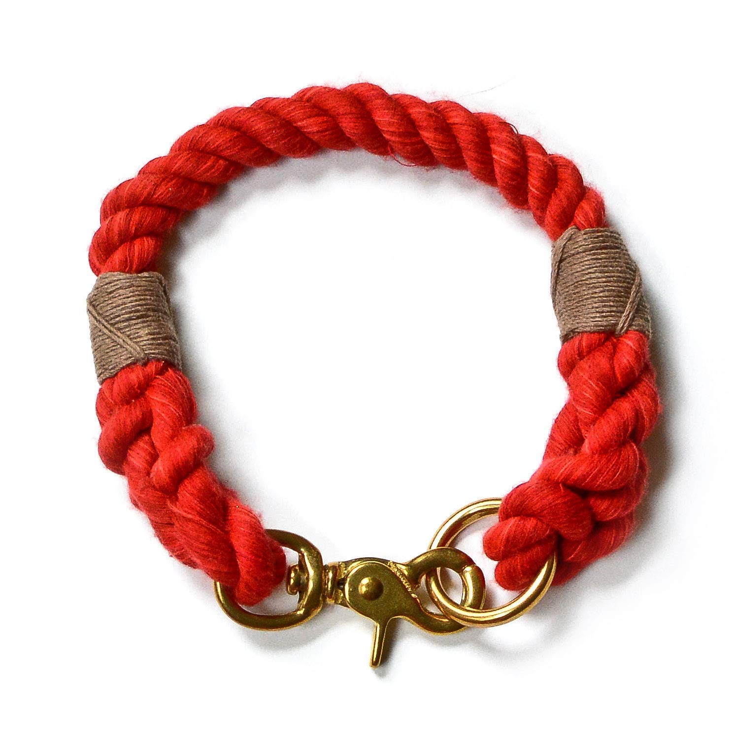 Amazon.com: Rope Dog Collar in Red | Red Rope Dog Collar | Nautical Dog ...