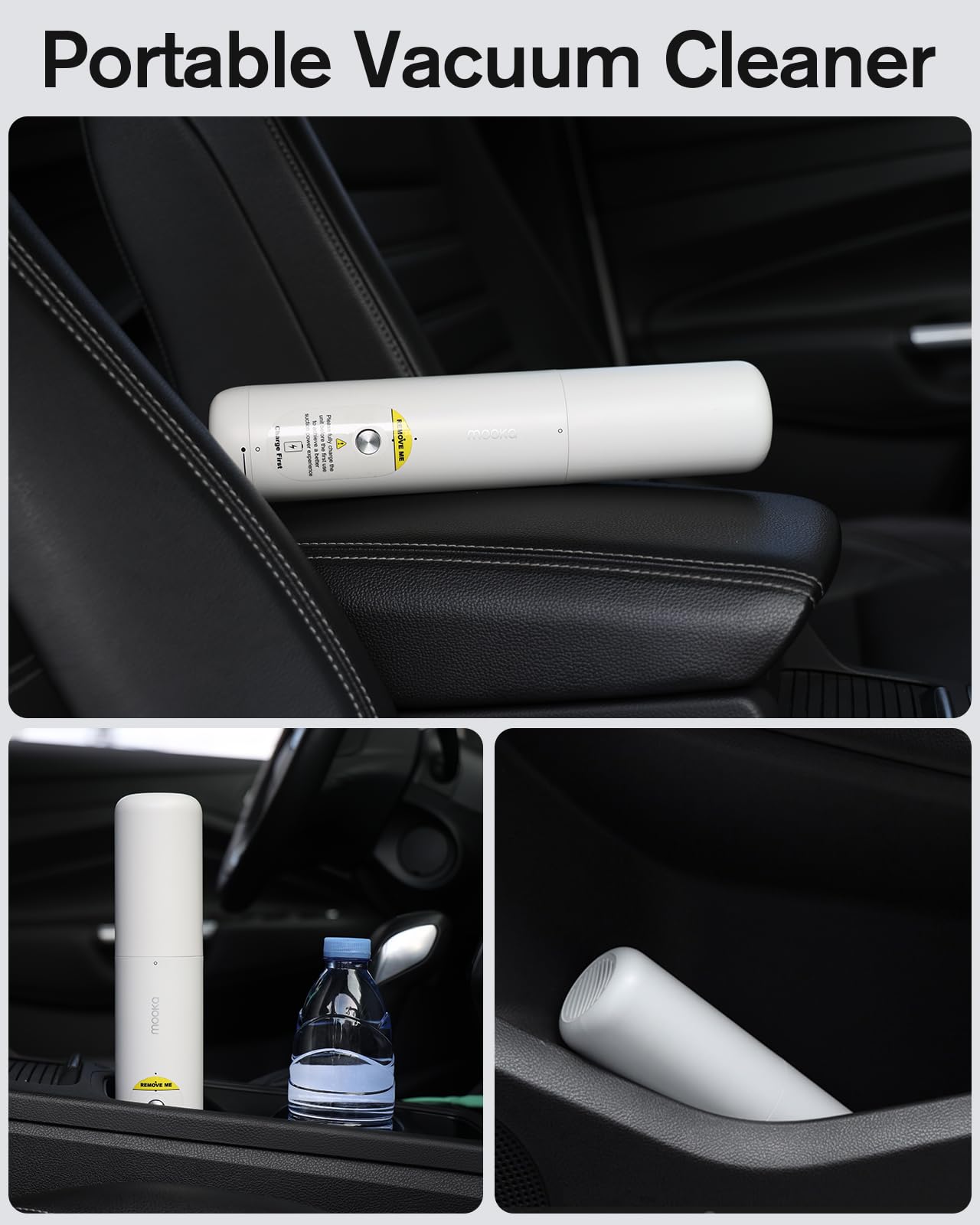 MOOKA Cordless Car Vacuum Rechargeable, 1.1LB Lightweight Portable Mini ...
