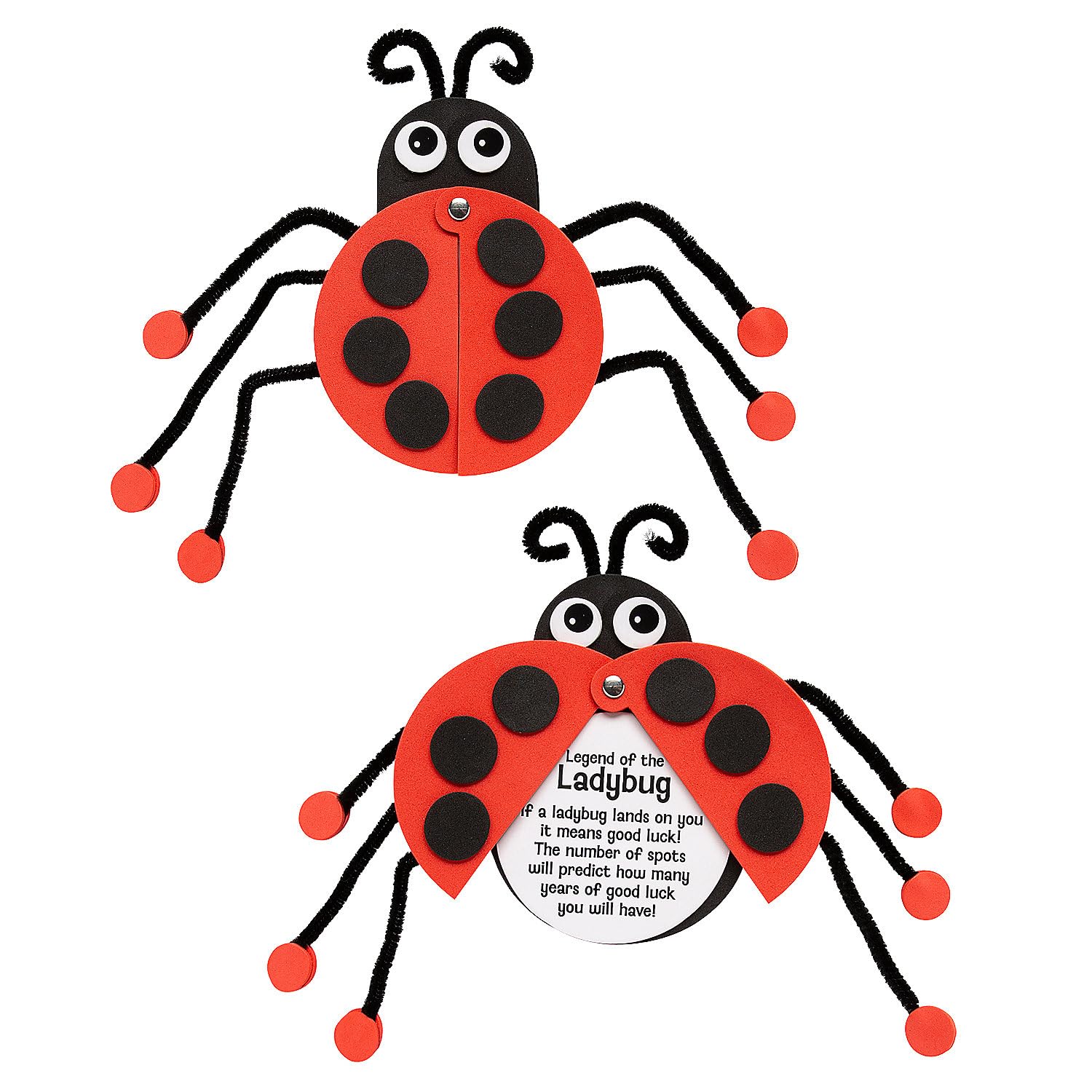 Amazon.com: Fun Express Legend of The Ladybug Craft Kit - Makes 12 ...