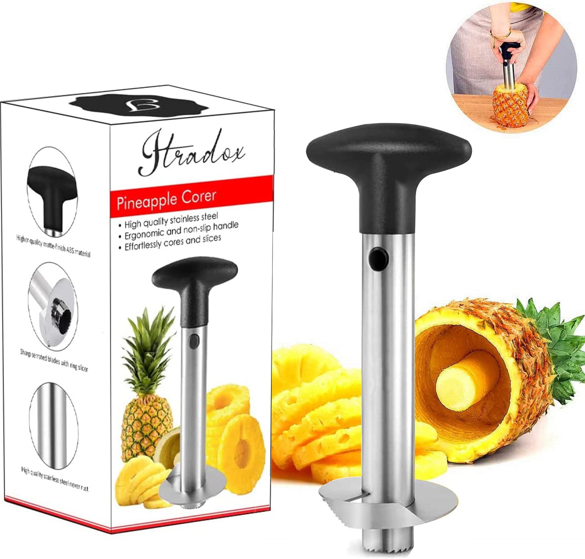 Amazon.com: ITRADOX [Reinforced Thicker Blade] Pineapple Corer ...