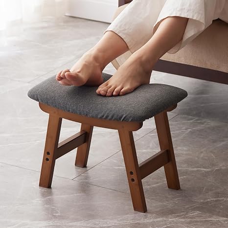 Amazon.com: Kitsanery Foot Stool,Ottoman,Bamboo Small Sofa Foot Rest ...