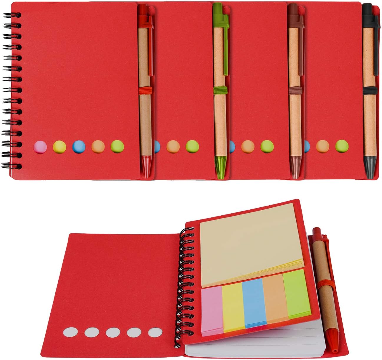 Amazon.com : Ctosree 30 Pcs Small Notebook with Pen Holder and Tabs ...