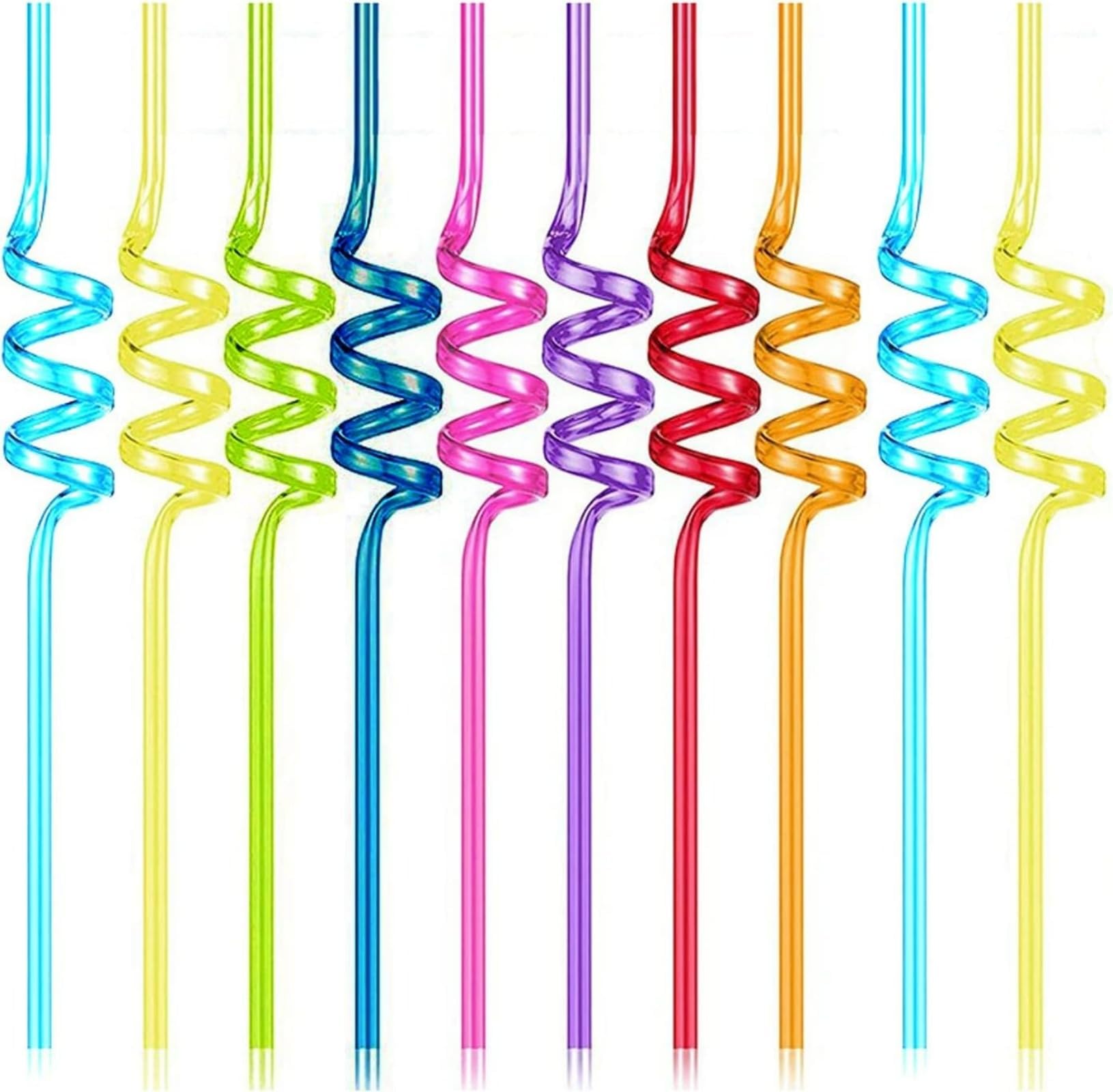 Crazy Straws for Kids, 40 Pcs Reusable Silly Straws - Assorted Shapes ...