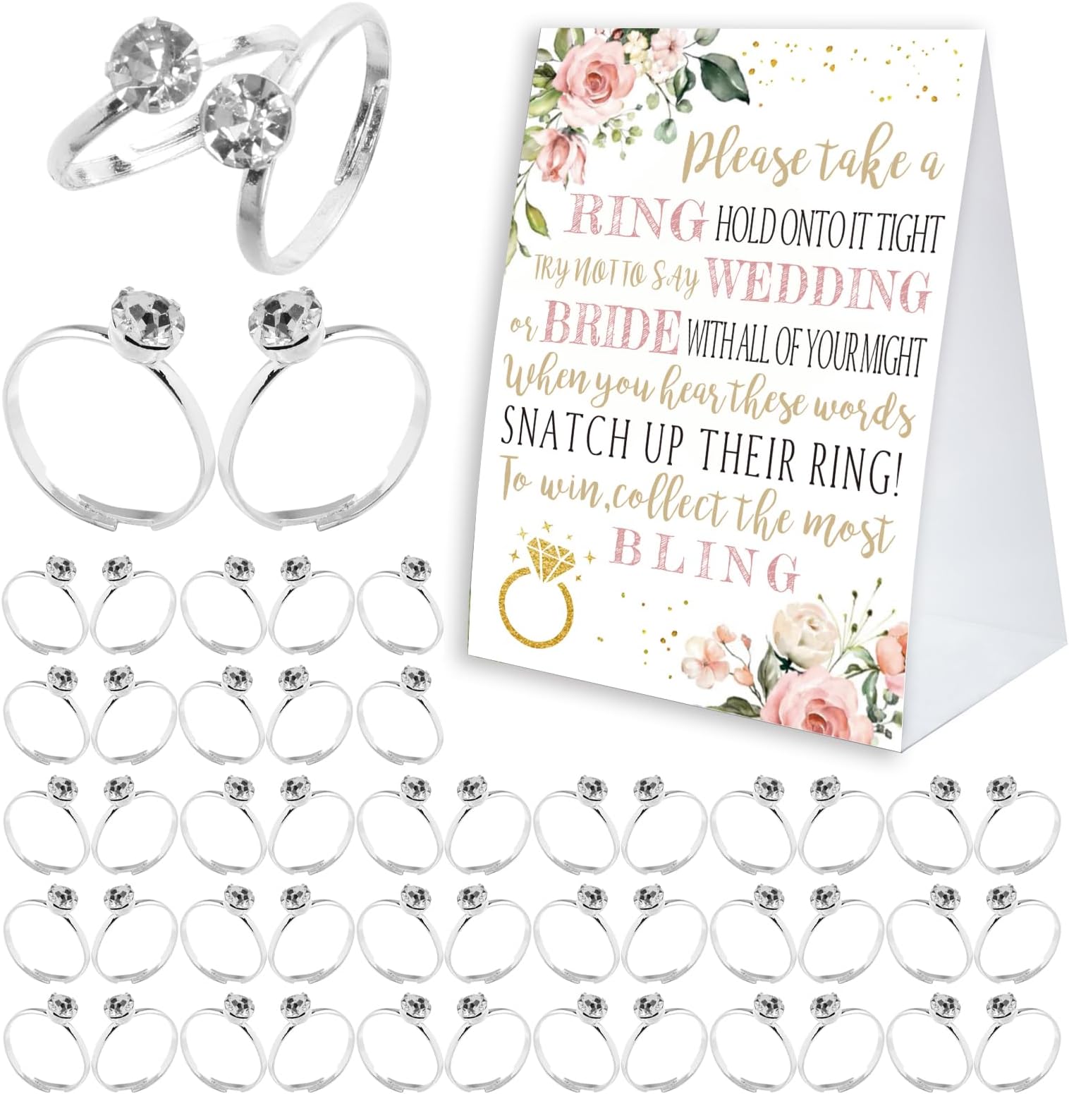 Amazon.com: Bridal Shower Ring Game, Ring Hunt Bridal Shower Game 30 ...