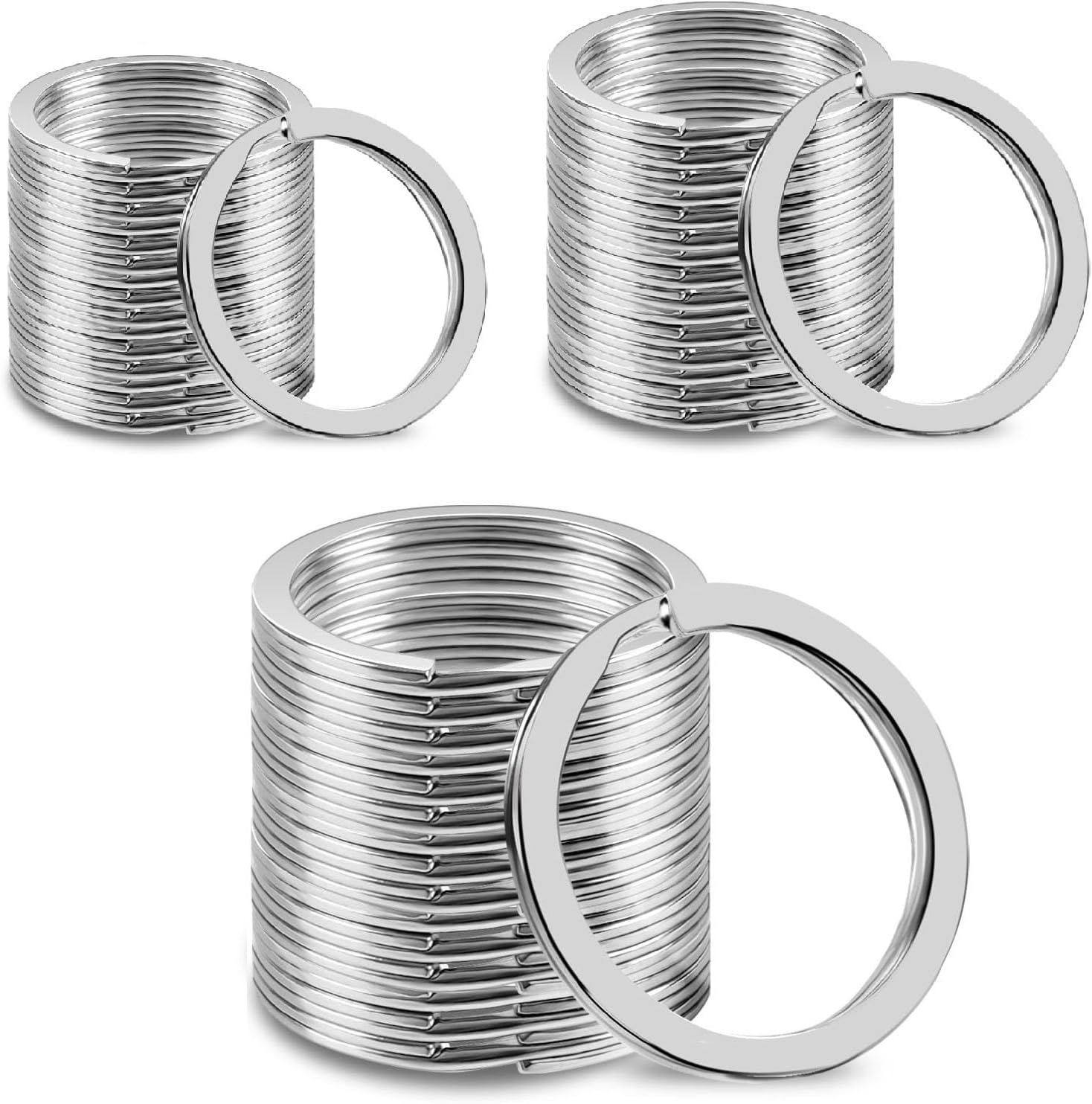 30 Stück Schlüsselringe, 3 Größen (30mm 25mm 20mm) von ...