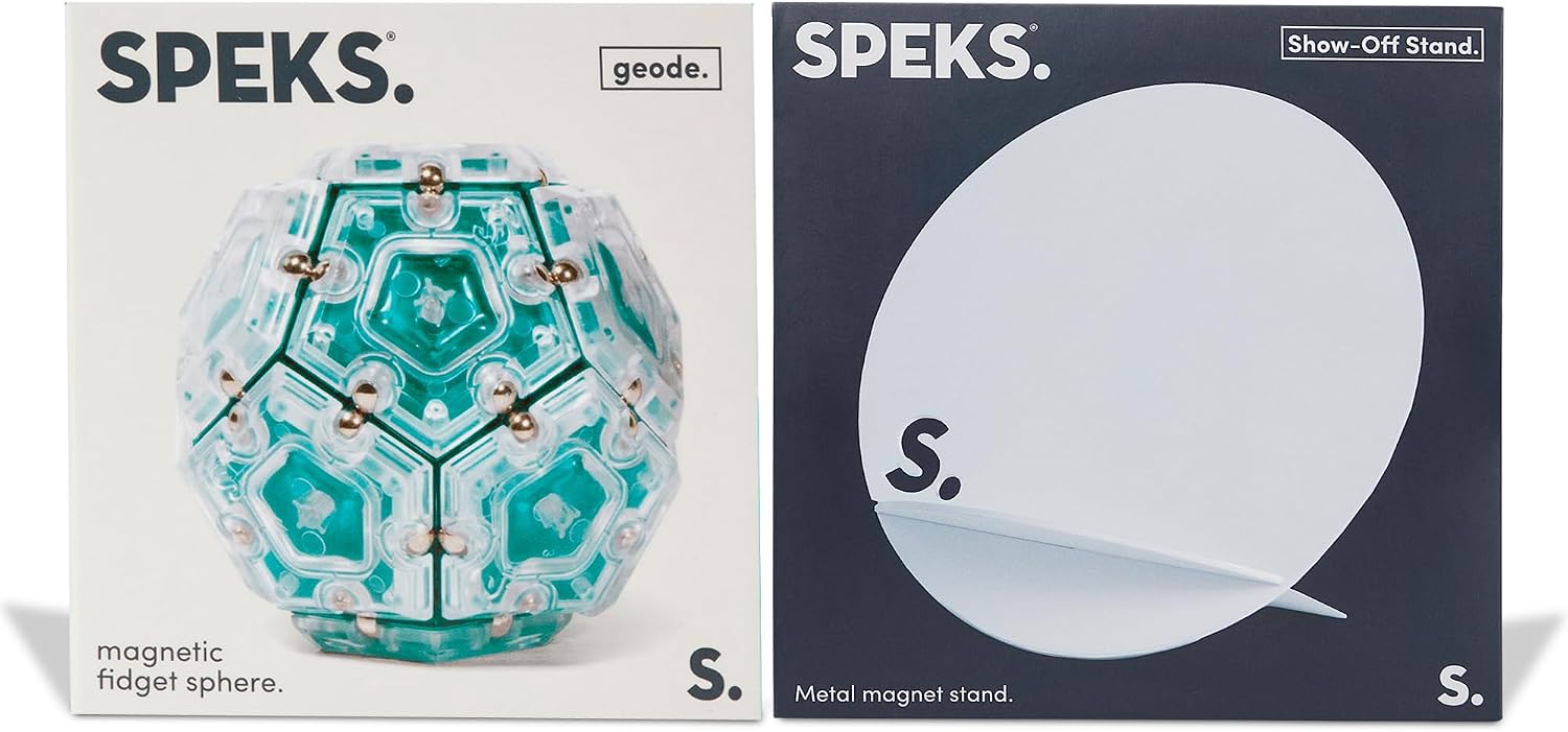 Amazon.com: Speks Geode Magnetic Fidget Toy & Show Off Stand Bundle ...