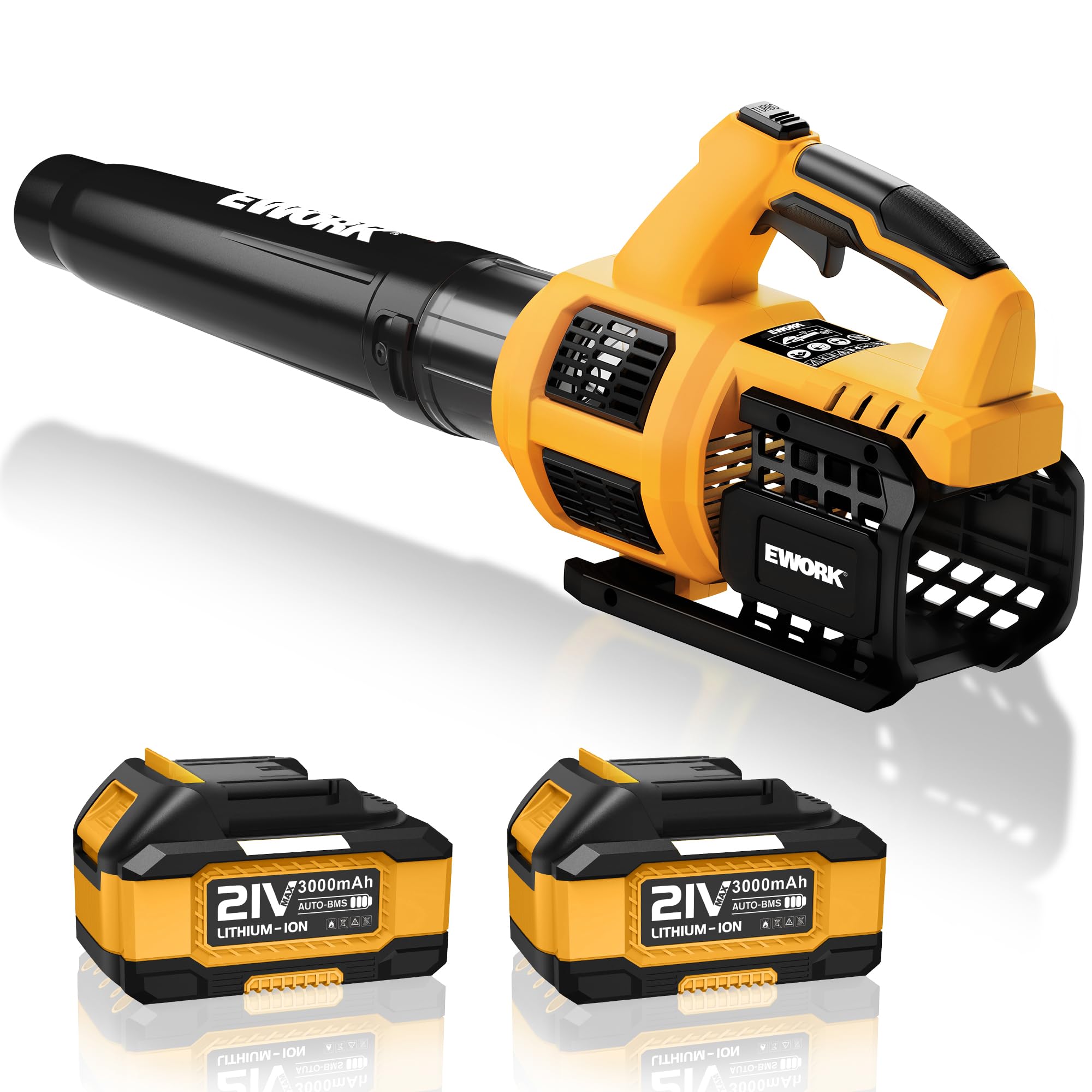 Amazon.com: EWORK Cordless Leaf Blower - 21V Electric Leaf Blower ...