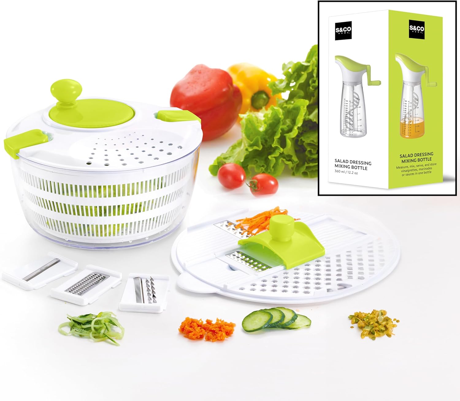 Amazon.com: Best Rated Salad Spinner. Salad Maker. Vegetable Washer and ...