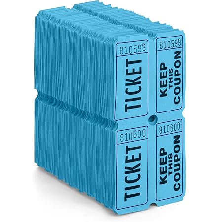 Amazon.com : 100 Green Colored Raffle Tickets Double Roll 50/50 ...