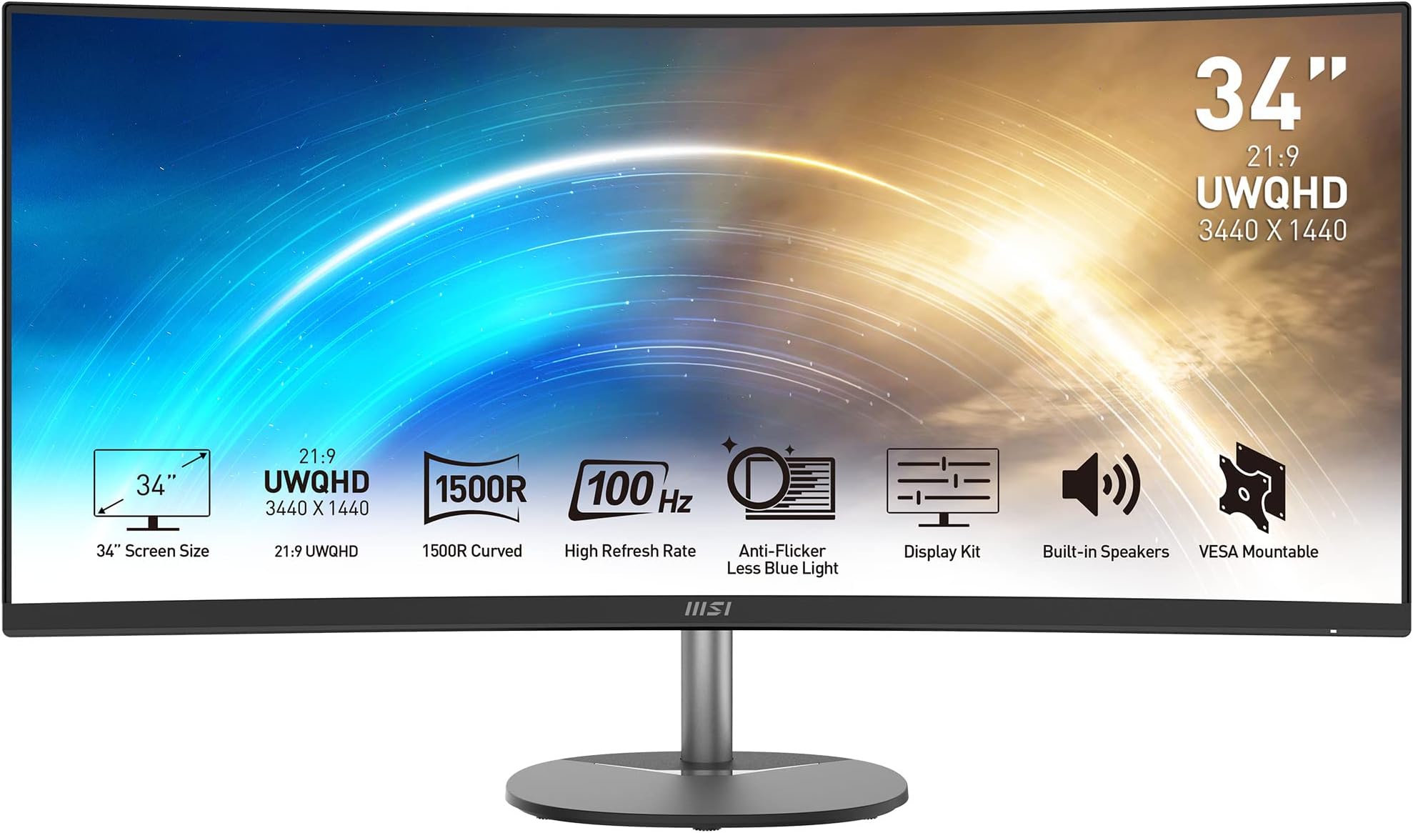 PHILIPS 346B1C- 34 inch WQHD Curved Monitor, 100Hz, 4ms, VA, USB-C dock ...