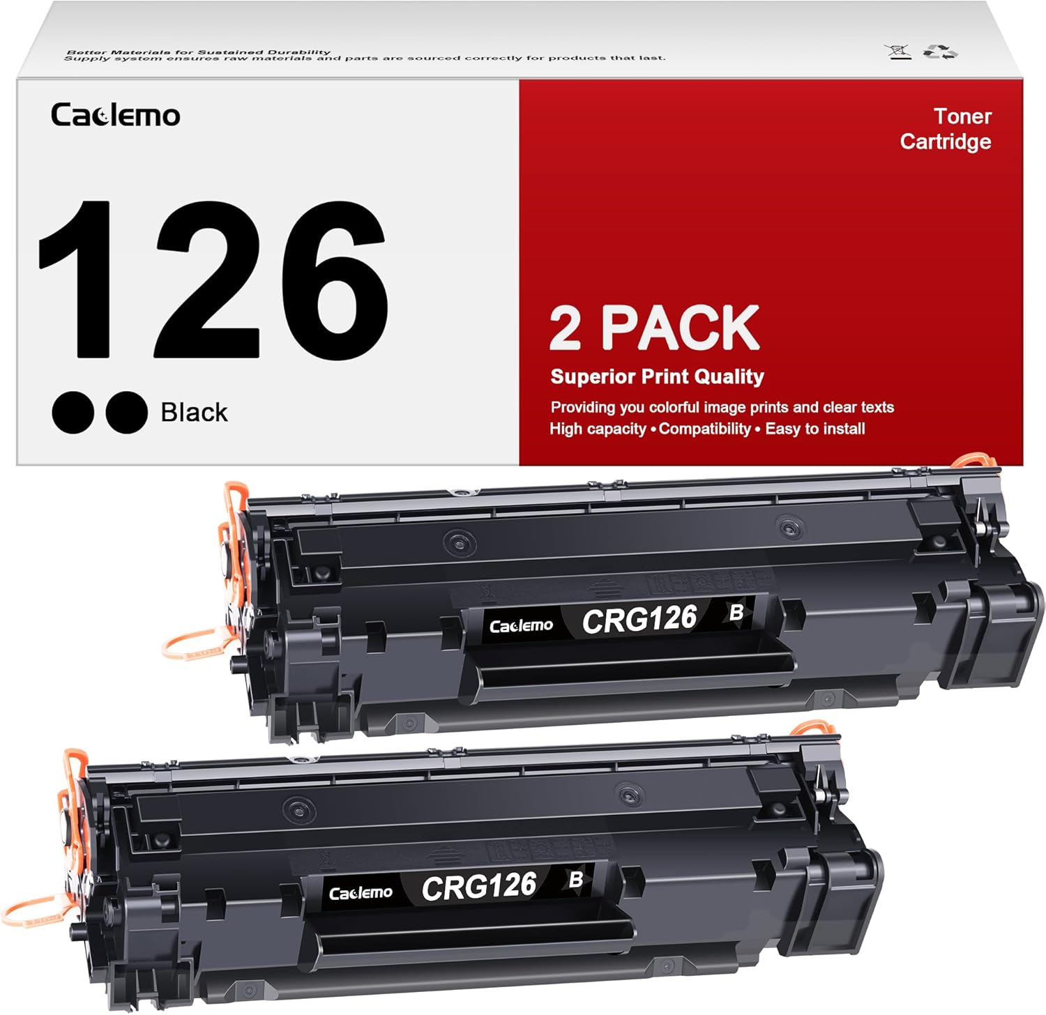 Amazon.com: 126 Black Toner Cartridge for Canon 126 Toner Cartridge CRG-126 Compatible for Canon ...