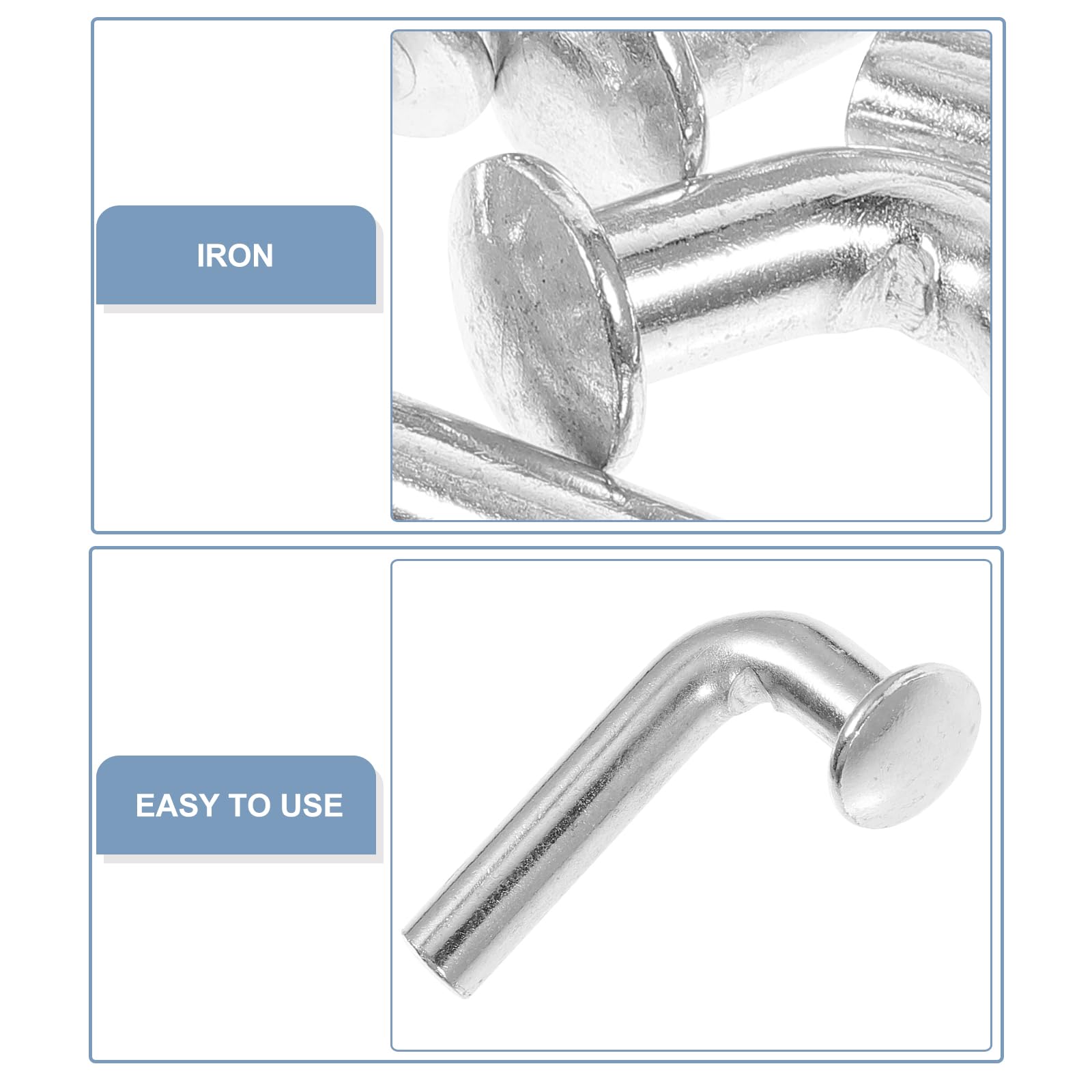 TEHAUX Pallet Rack Drop Pin, 100pcs Heavy Duty M7 J Bolt Safety ...