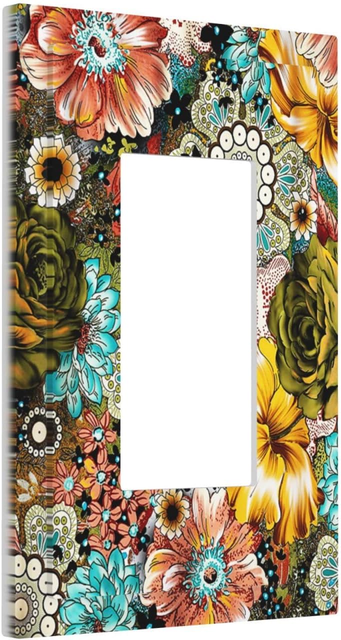 Amazon.com: Retro Boho Indian Medallion Paisley Floral Colorful Flowers ...