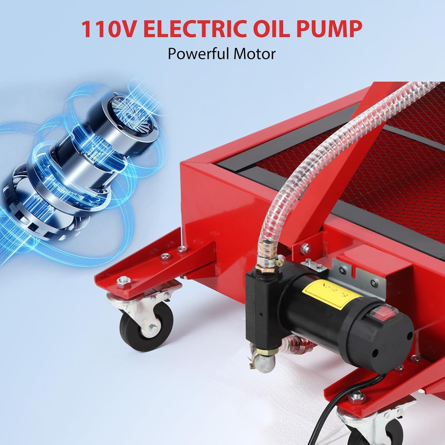 Snapklik.com : 20 Gallon Low Profile Electric Oil Drain Cart