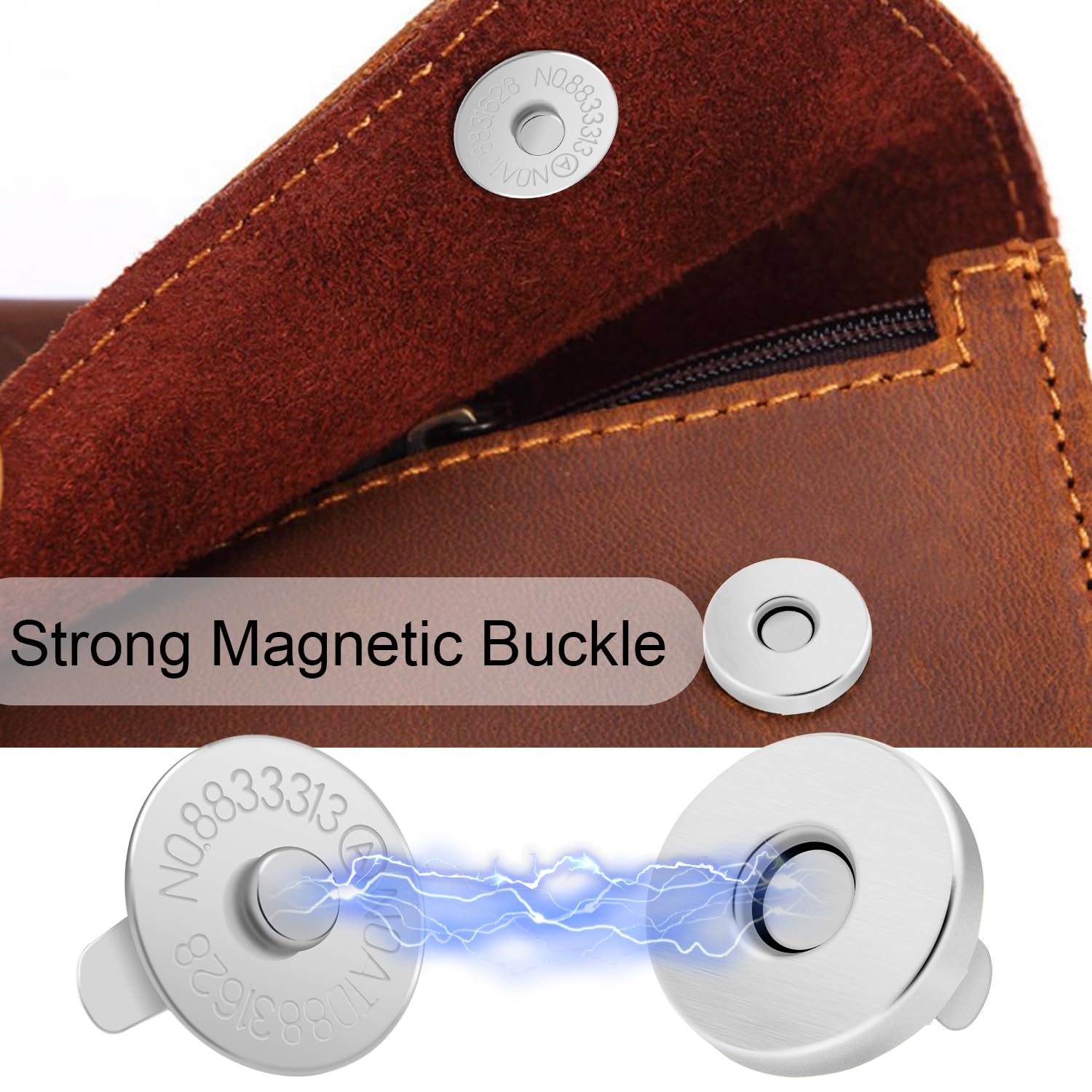 Snapklik.com : 24Sets Magnetic Snaps For Purse Closures 14mm Magnetic ...