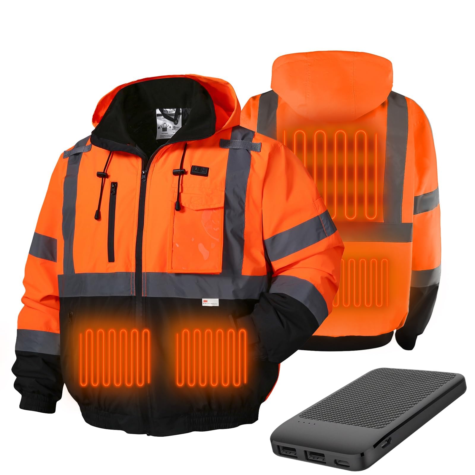Snapklik.com : SKSAFETY Professional Level Heated Safety Bomber Jacket ...