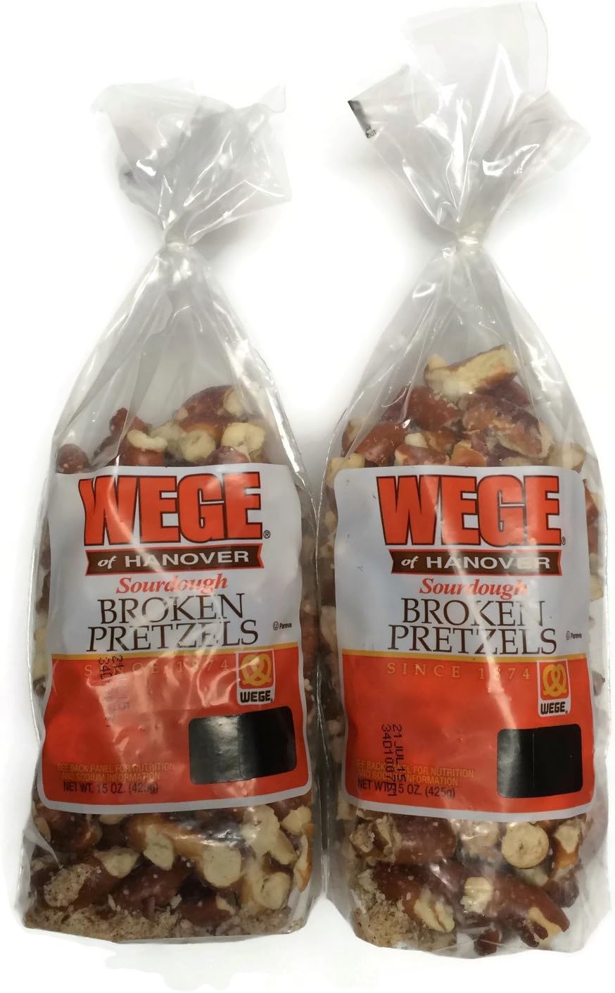 Amazon.com: Wege Sourdough Broken Pretzels, 15 Oz. Bags (Pack of 2)
